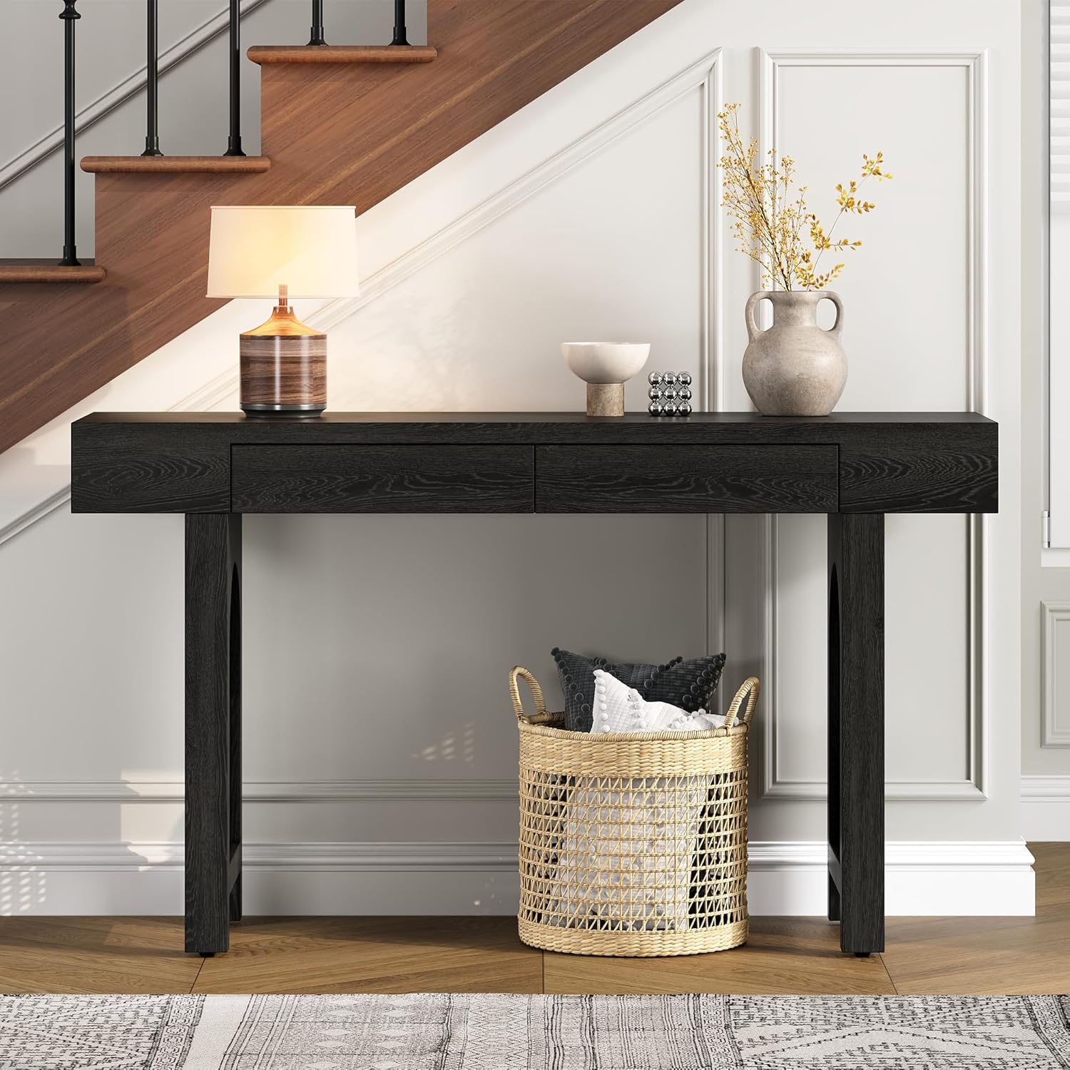 Amazon.com: Merax Console Table Entryway Table with 2 Storage Drawers ...