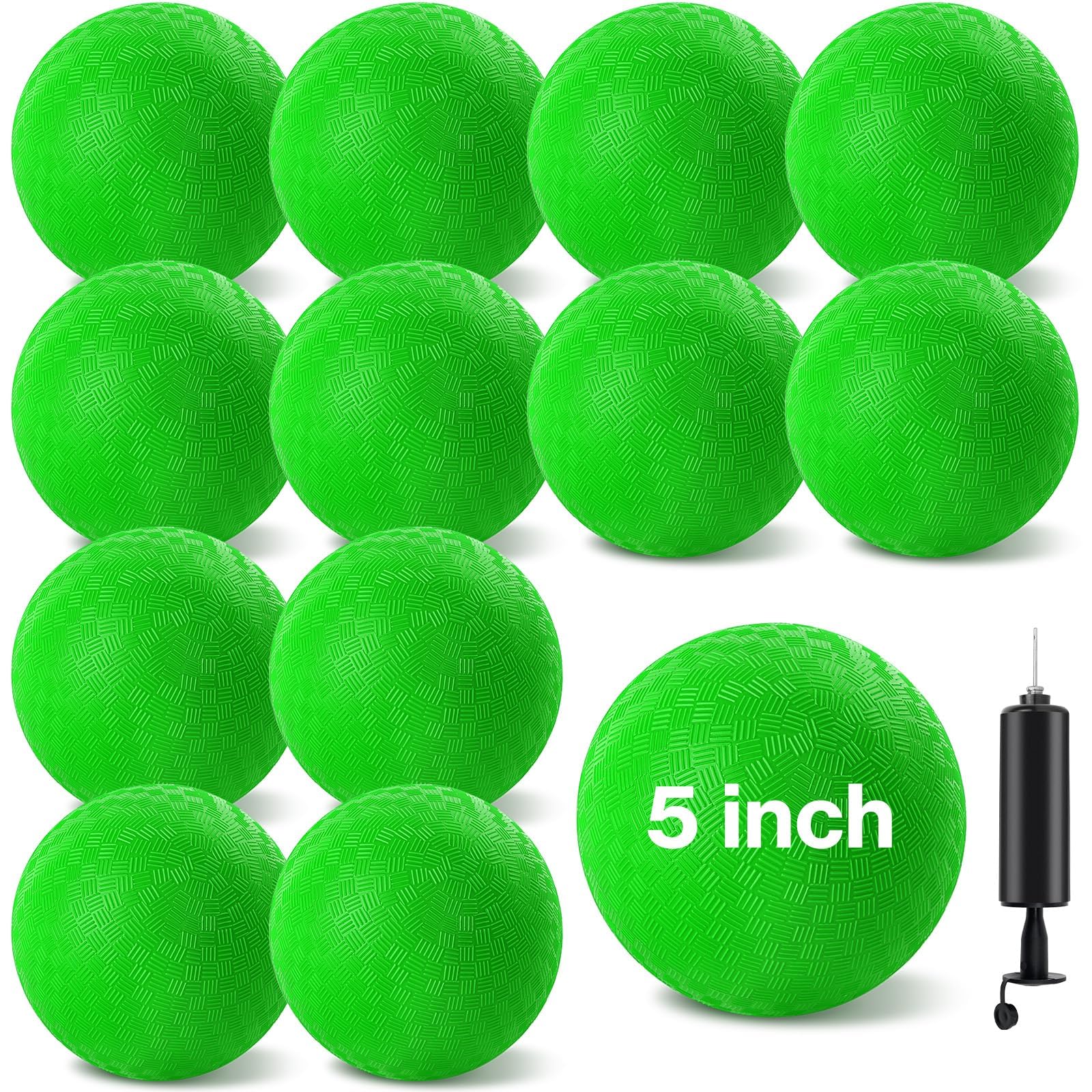Amazon.com: HSLCGF 12 Pcs Dodgeballs 5 Inch Playground Ball Kickball ...