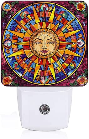 Sun Plug in Night Lights Glass Floral Sublime Abstract Aesthetic Art ...