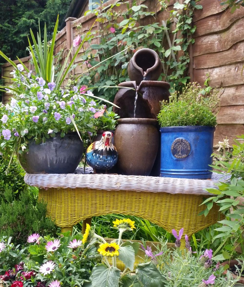 Primrose 50cm Earthenware Honey Pot 3 Tier Outdoor Water Feature with ...