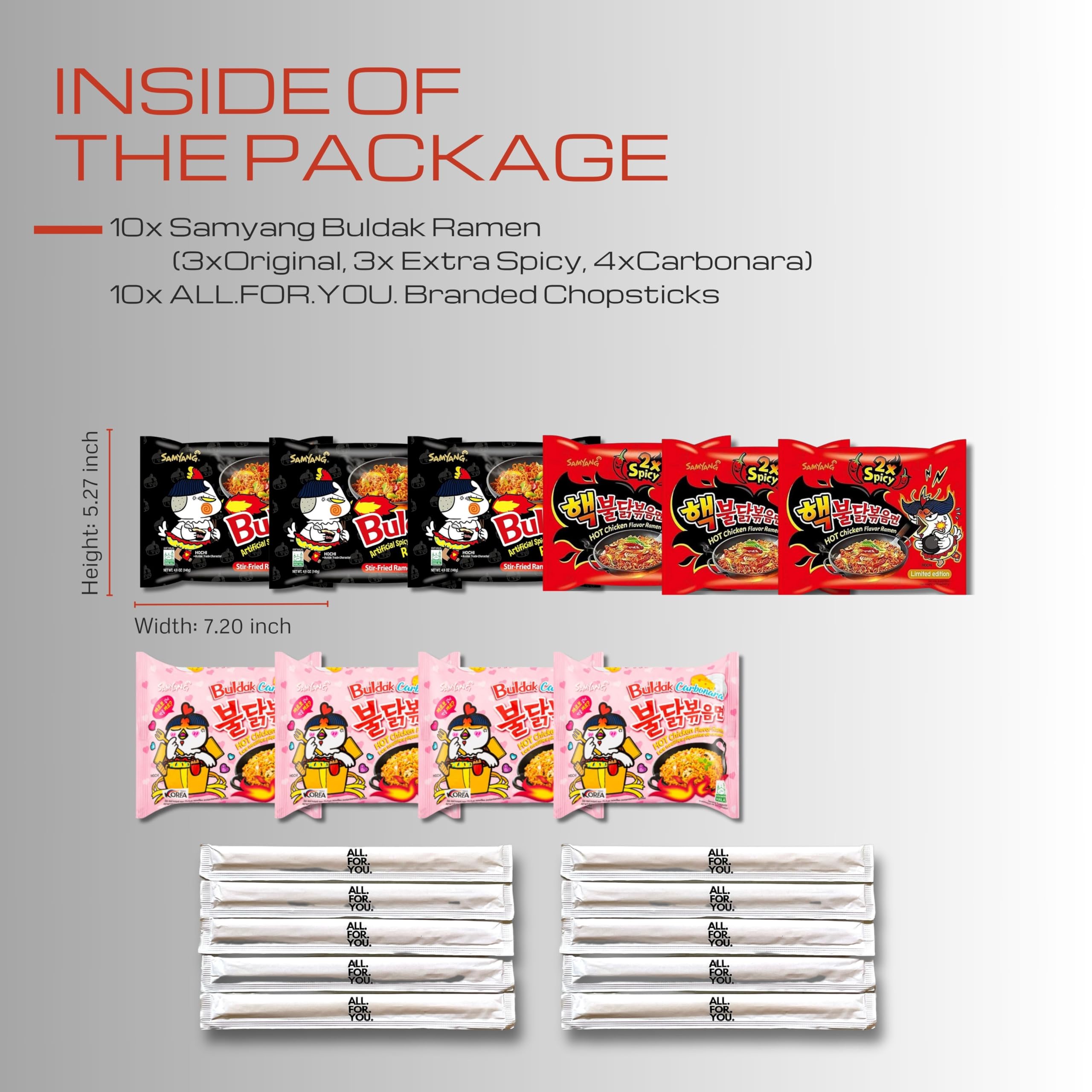 Snapklik.com : Buldak Ramen Noodles 3 Flavor Variety Combo - Total 10 ...