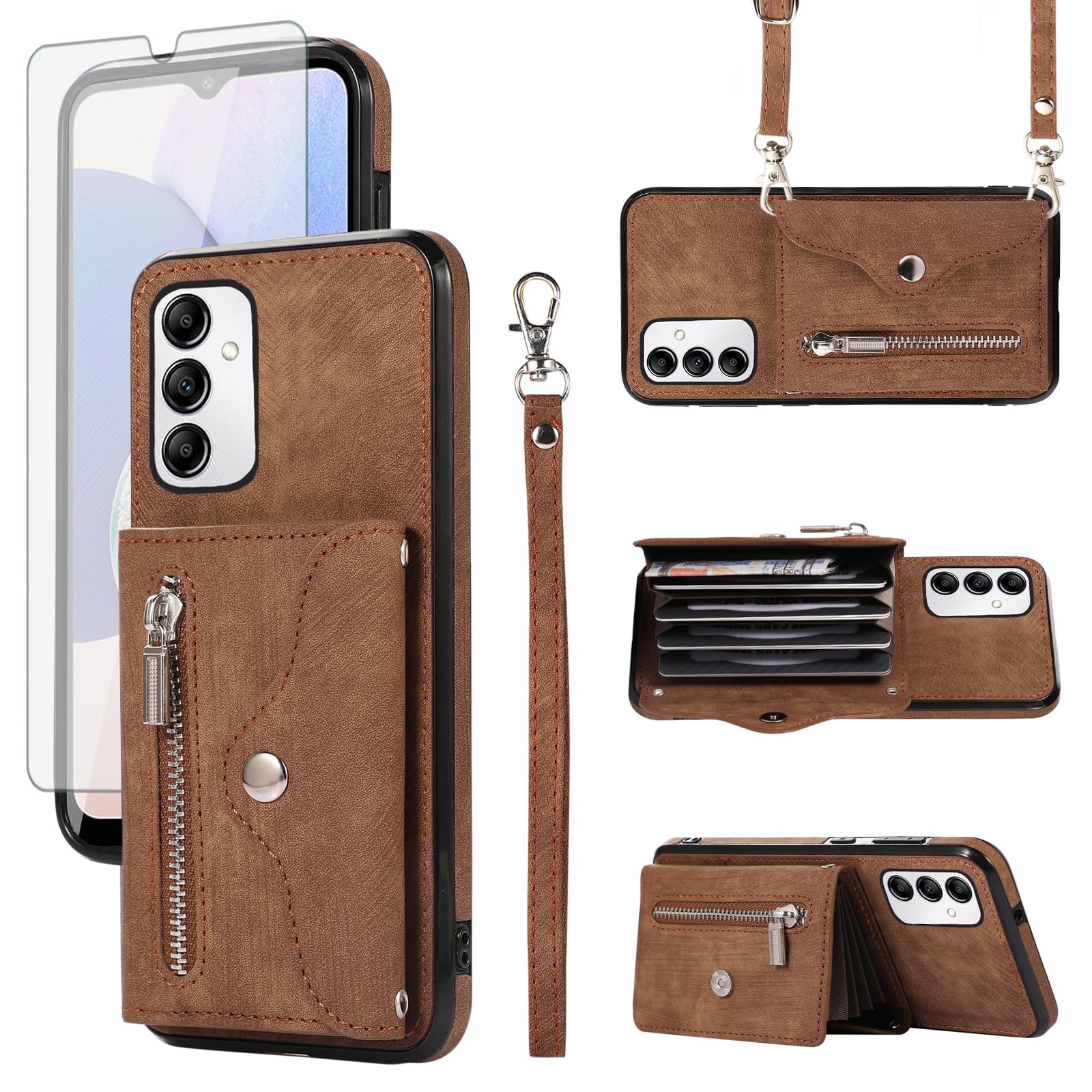 Amazon.com: Phone Case for Samsung Galaxy A14/M14 5G Wallet Cover with ...