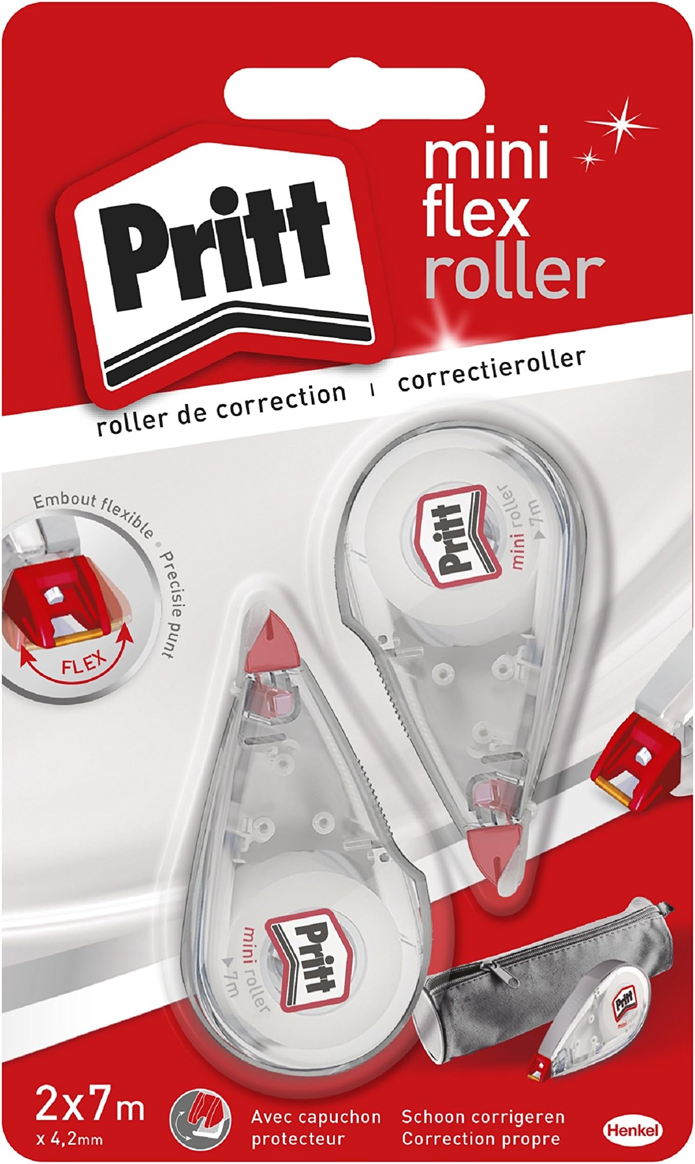 PRITT Roller de correction MINI EMODJI, lot de 3, réécriture immédiate ...