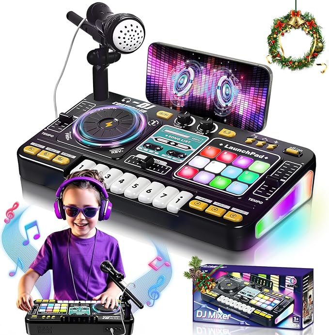Amazon.com: OZMI Kids DJ Music Mixer Table Board Set Toy with ...