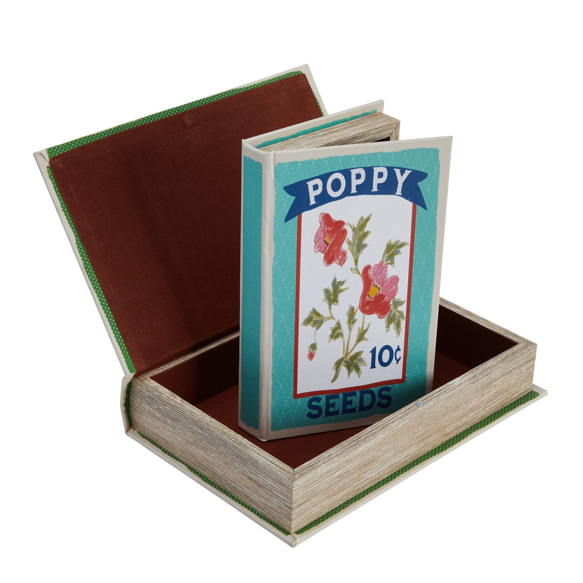 Amazon.com: Creative Co-Op Decorative Hard-Sided Canvas Book Storage ...