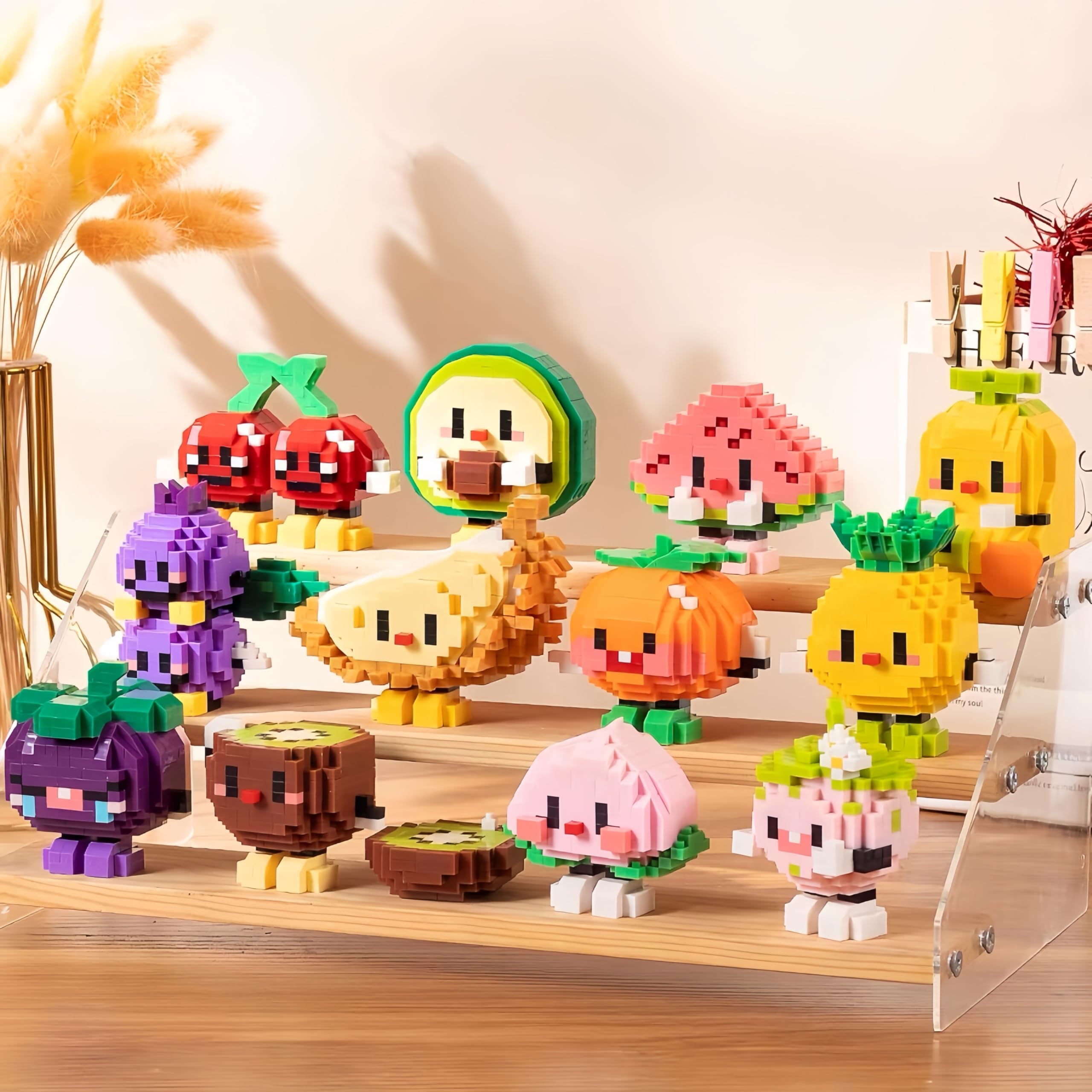 Amazon.com: TIMCHESS Micro Building Blocks Sets, 12 in 1 Cute Fruit ...