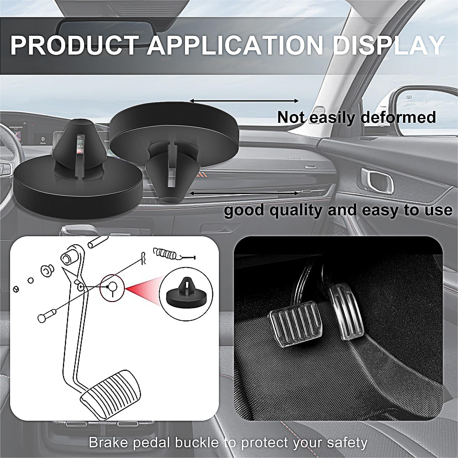 Brake Light Switch Stopper RGOAANC 12PCS Brake Switch Stopper, Brake