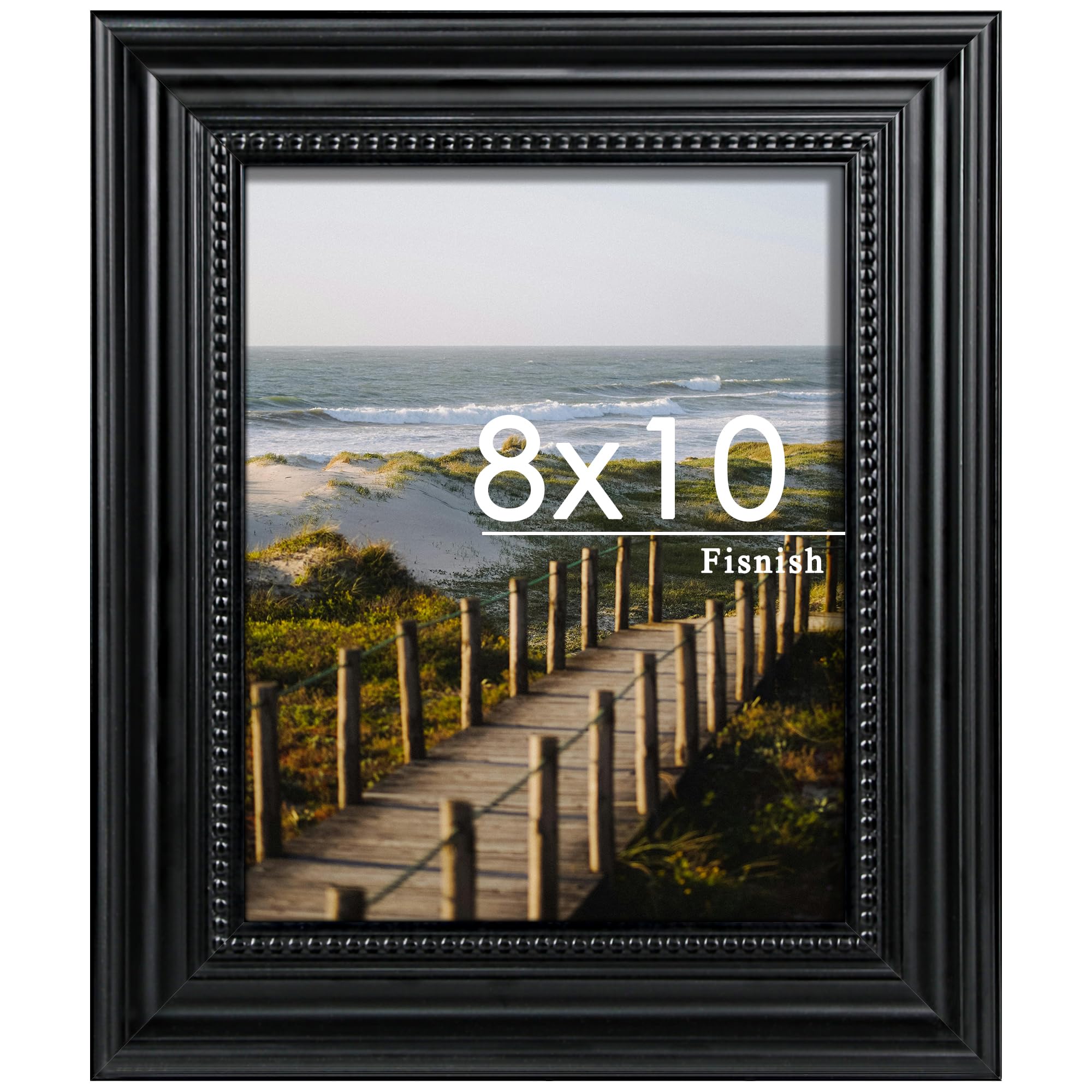 Amazon.com - Fisnish 8x10 Picture Frame, Table Top or Wall Mount, Black ...