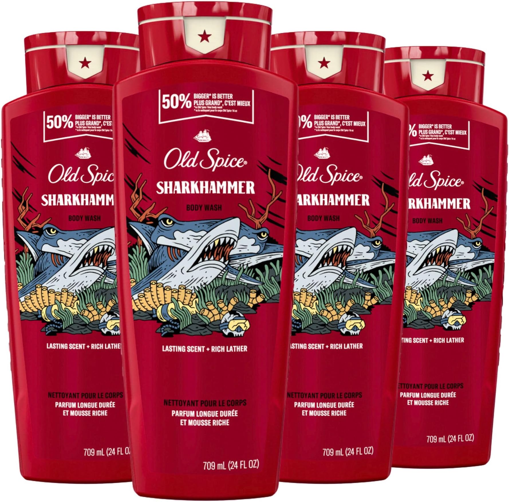 Amazon.com : Old Spice Cleansing Body Wash for Men, 3X Defense, 24/7 ...