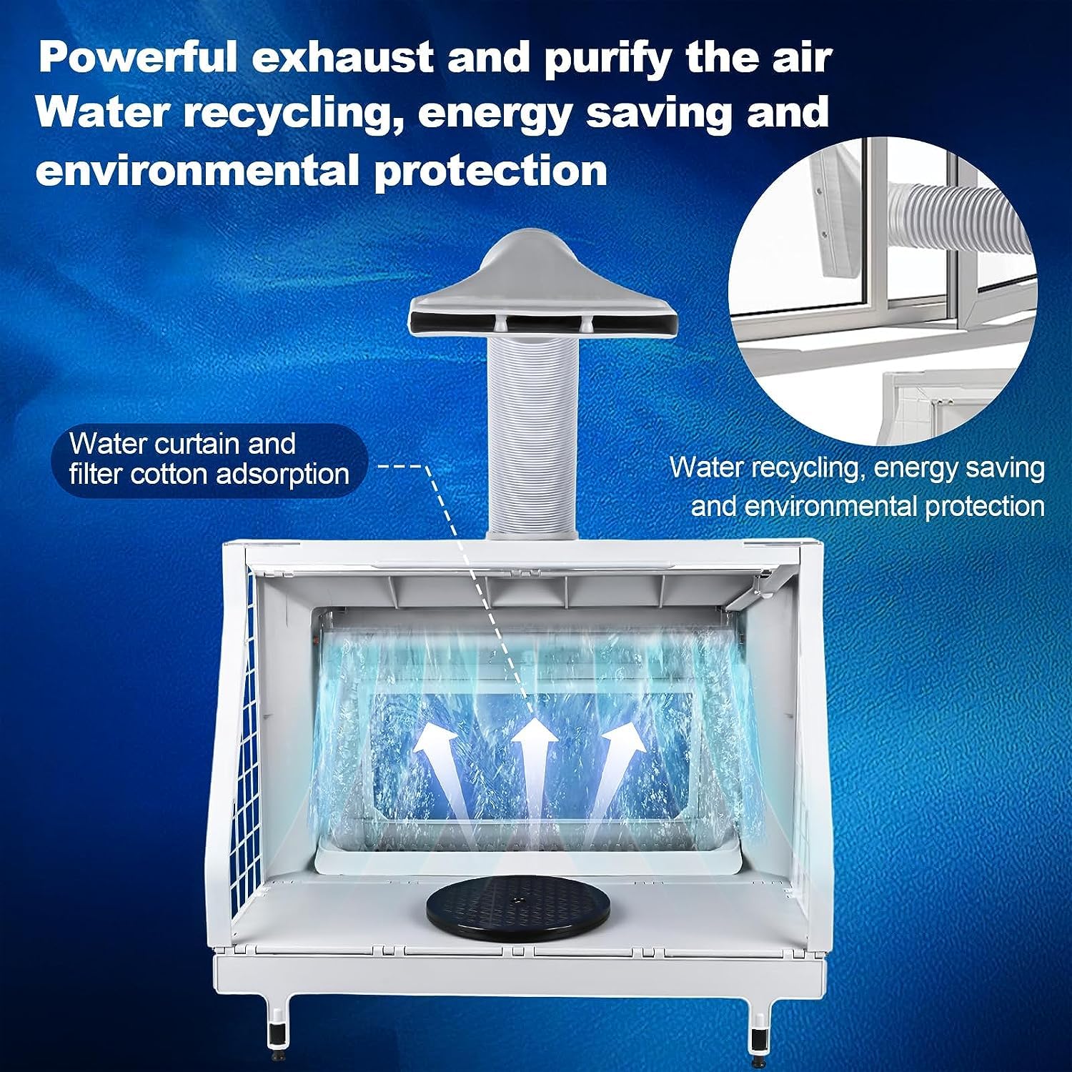Curtain Spray Booth Water Wash / Curtain Paint Booth Water Filtration