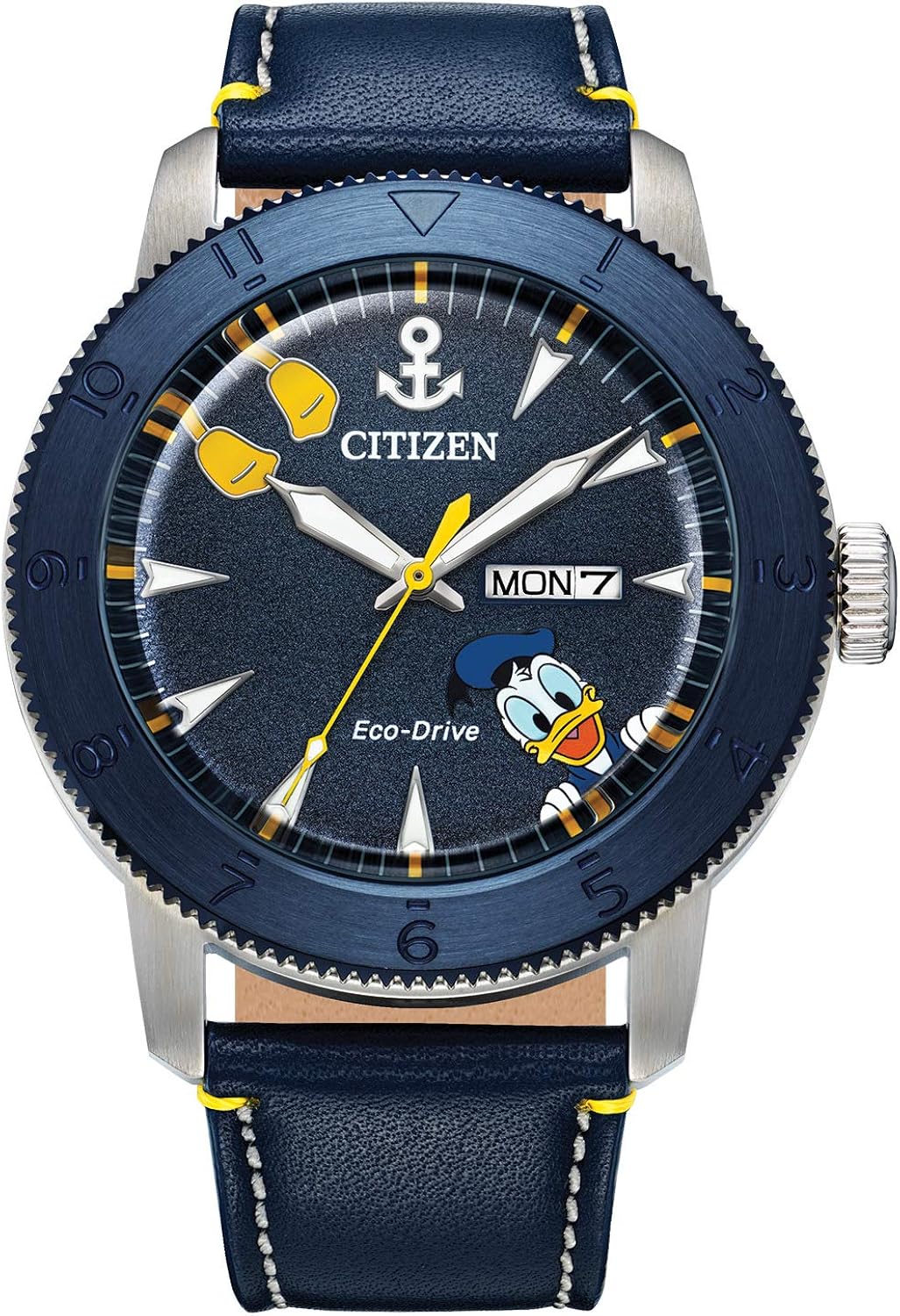 Amazon.com: Citizen Eco-Drive Men's Disney Donald Duck Watch, Blue IP ...