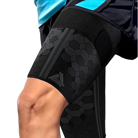 Amazon.com: Hamstring Compression Sleeve(pair)-Copper Thigh Compression ...