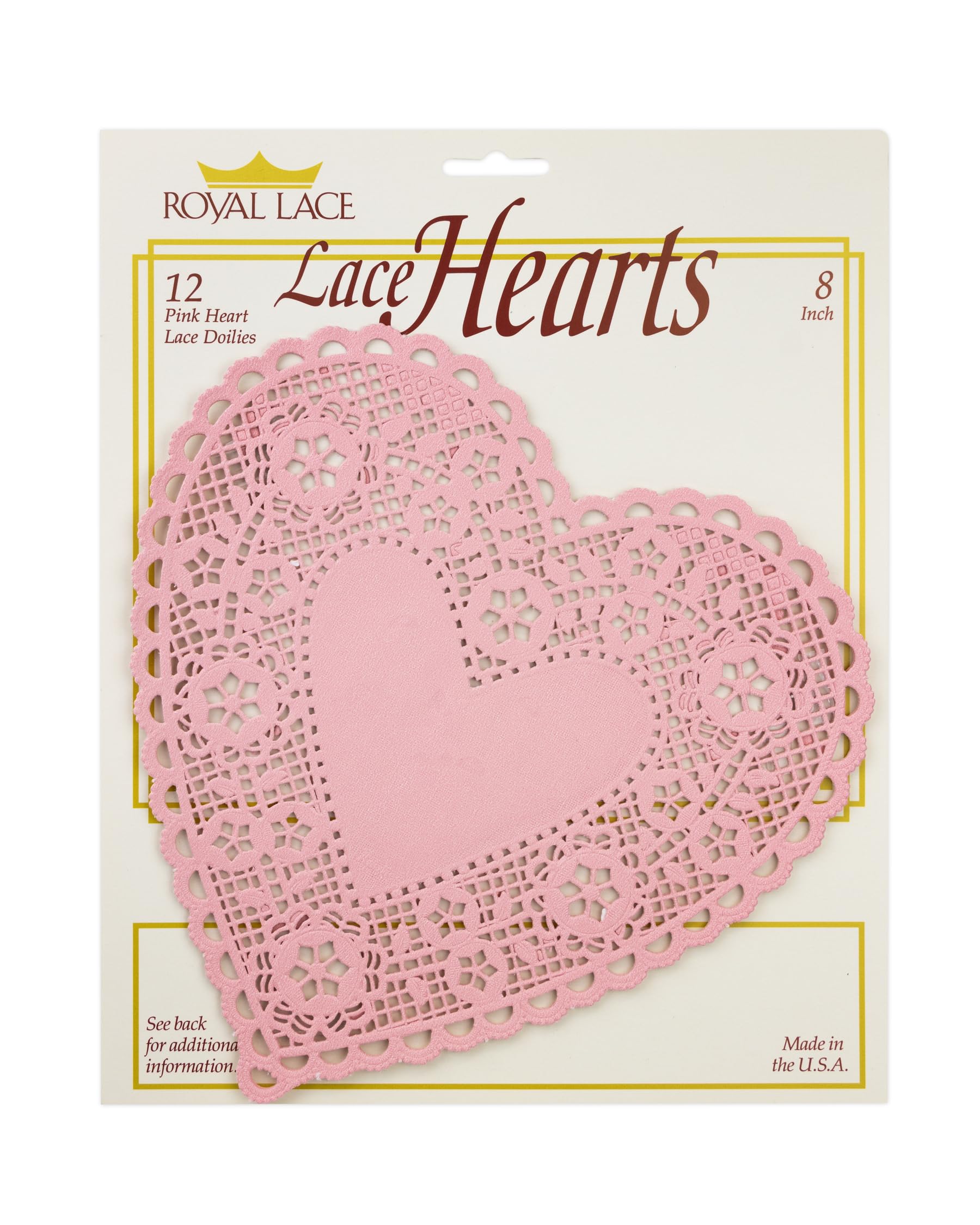Snapklik.com : Hygloss 8-Inch Pink Heart-Shaped Paper Doilies - Perfect ...
