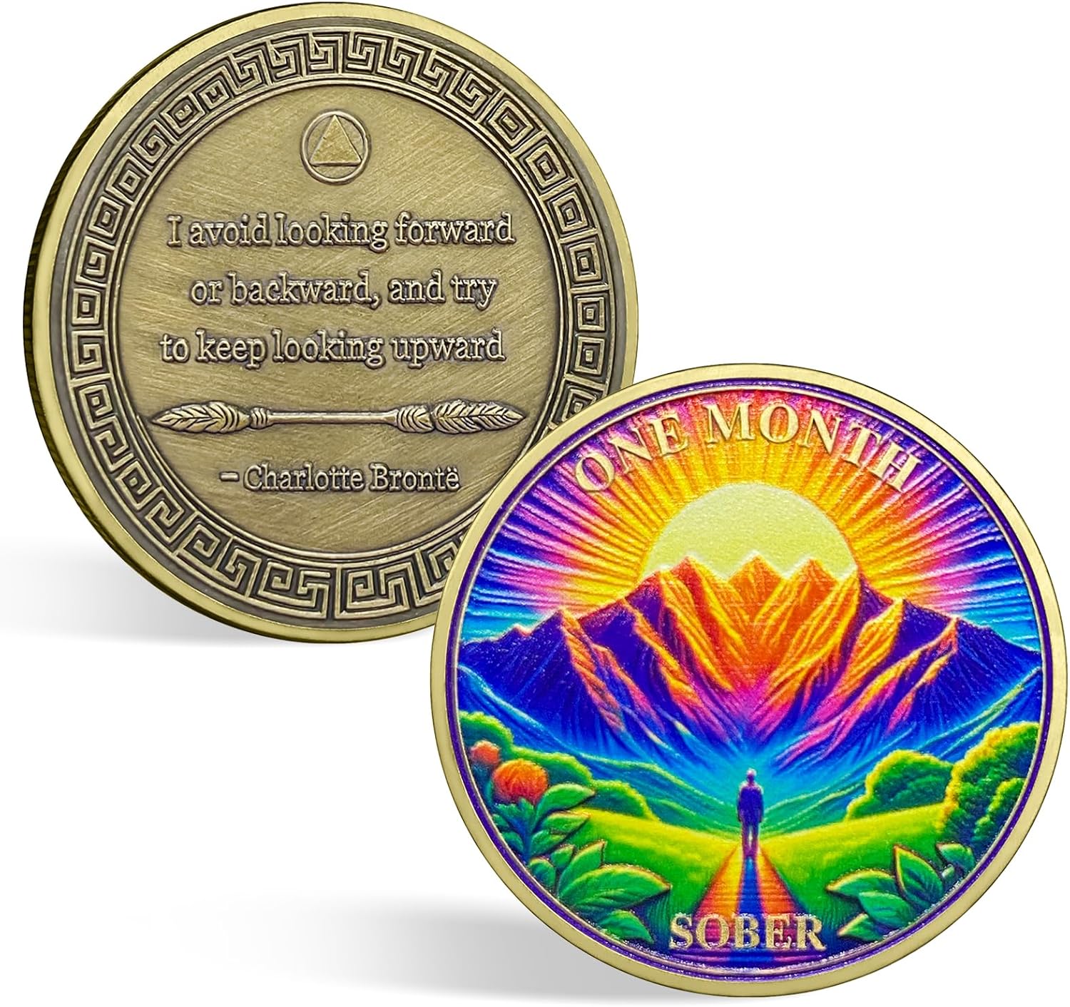 Amazon.com: CHURYUML 1 Month Sobriety Coin 30 Day Chip Non-Religious AA ...