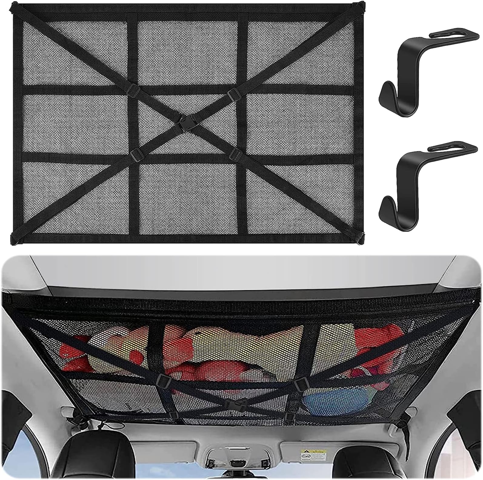 Funmo Car Ceiling Cargo Net,Large Capacity Space Saving SUV Ceiling Net ...