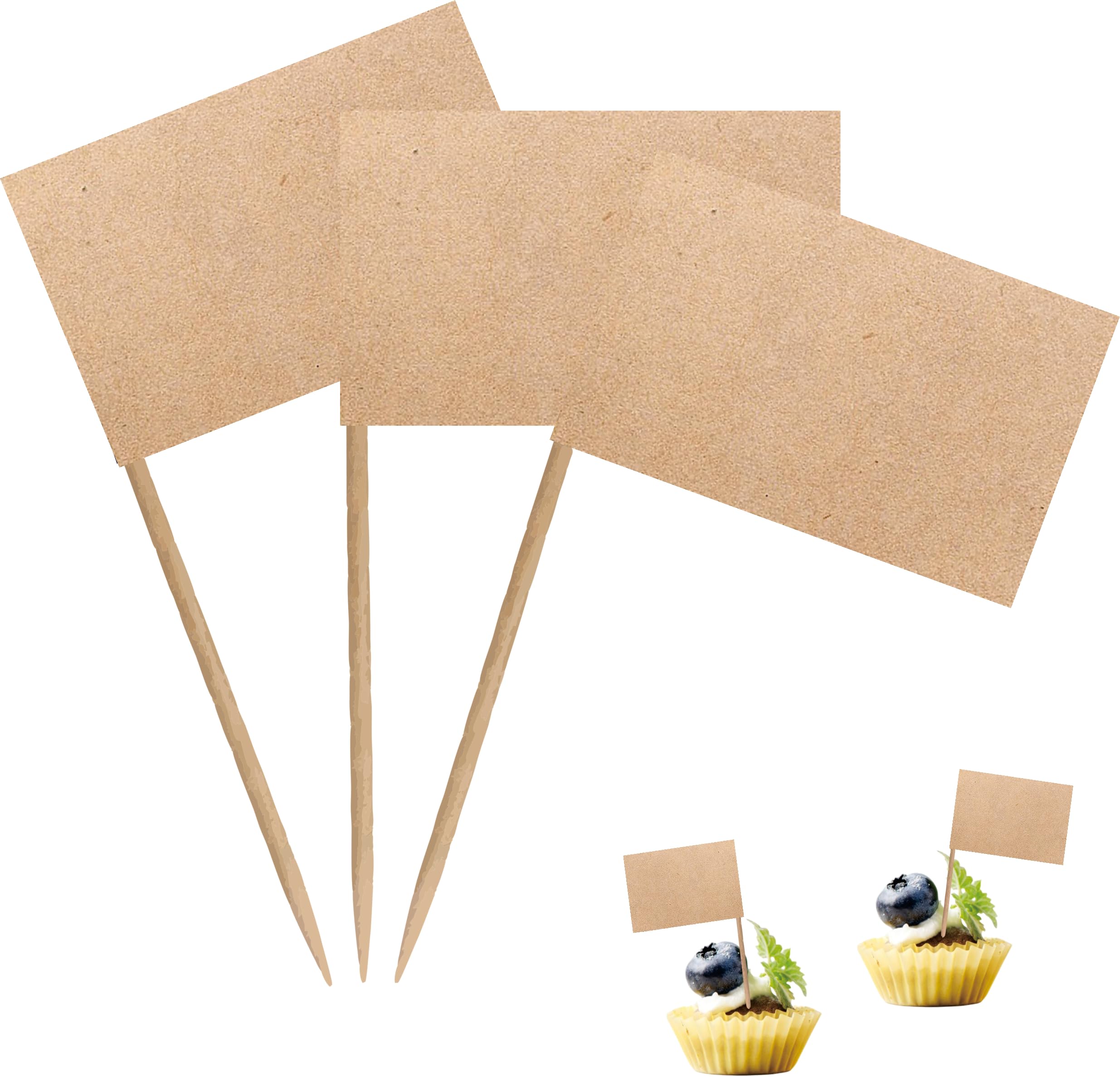 Amazon.com | Blank Toothpick Flag Small Mini Labeling Marking DIY Stick ...