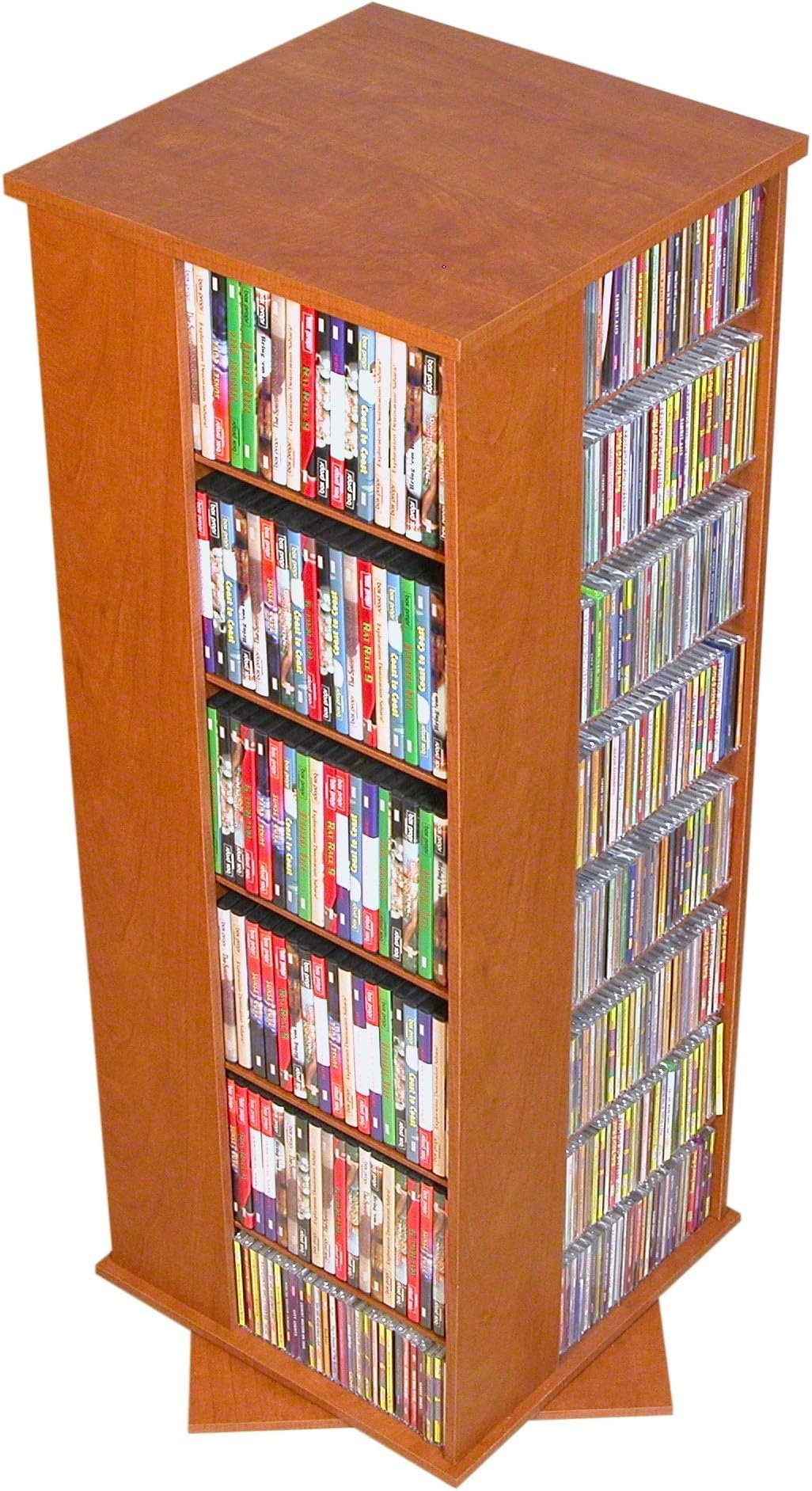 Amazon.com: Venture Horizon Revolving Media Tower 900 Cherry : Home ...