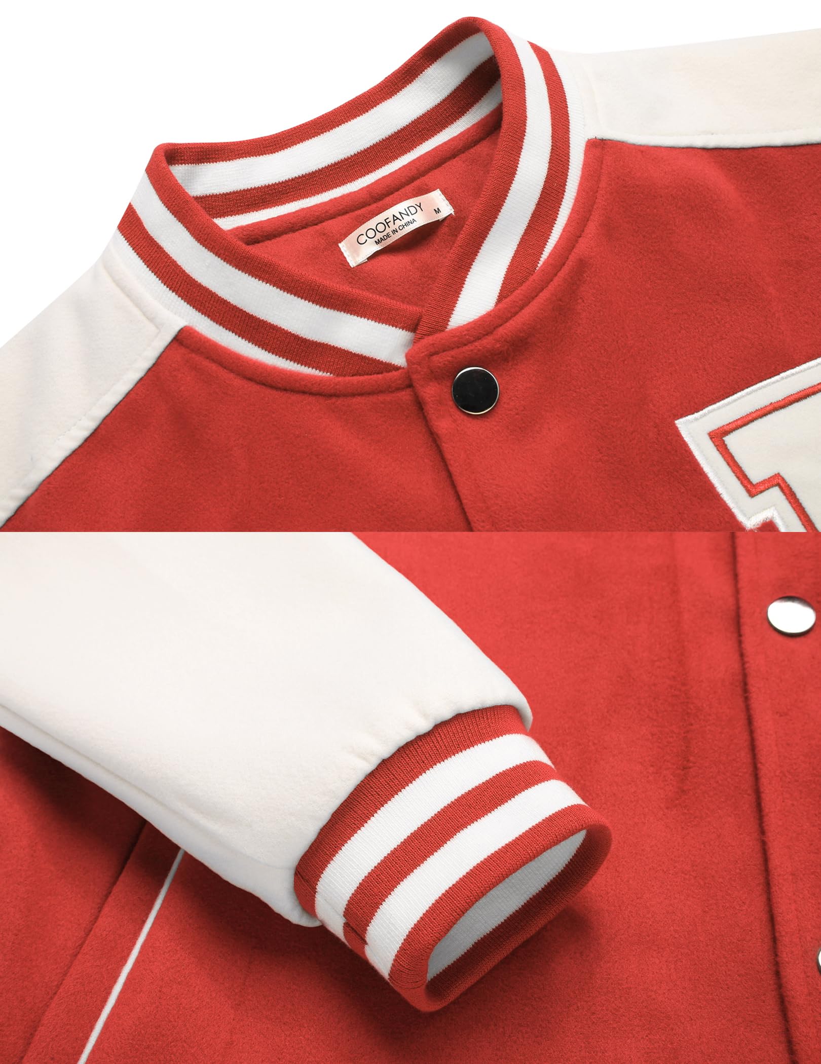 Snapklik.com : Mens Varsity Letterman Jackets Red Baseball Coats ...