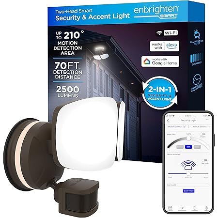 Enbrighten LED Wi-Fi Smart Security Light, App Control, Motion ...