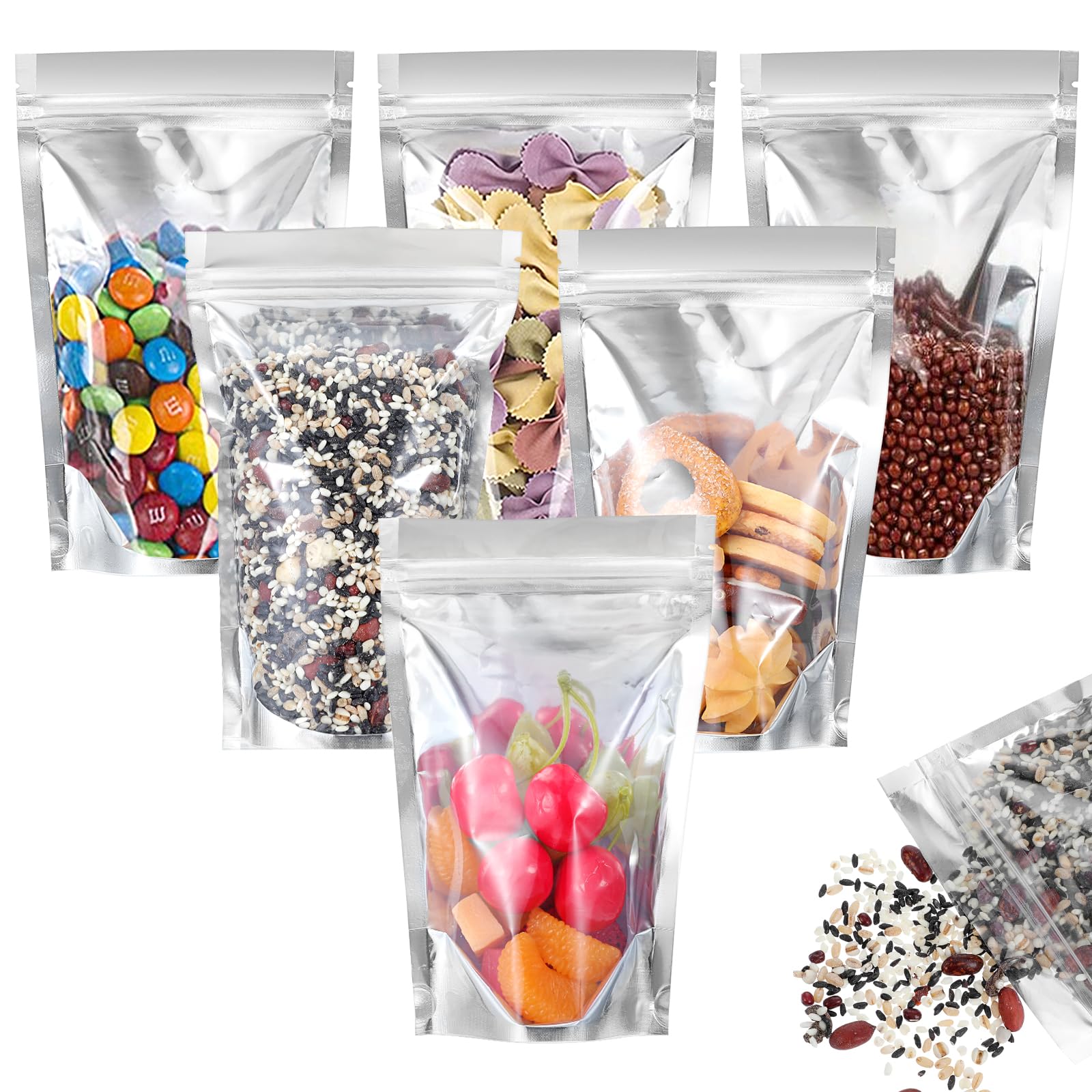Amazon.com: 200 PCS Candy Bags, Sealable Heavy Duty Clear Mylar Food ...