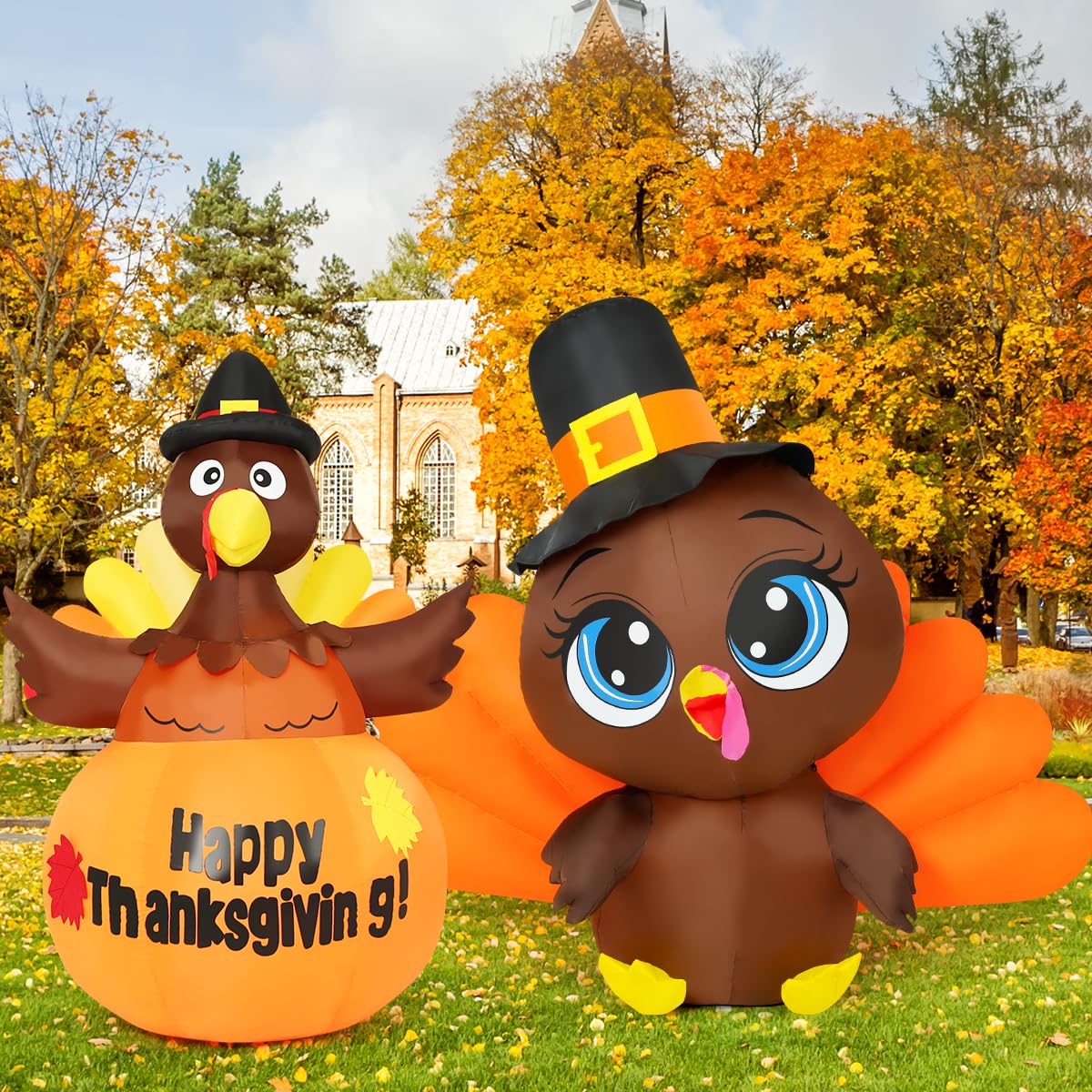 Amazon.com: Inflatables Turkey Thanksgiving Outdoor Decorations : Patio ...