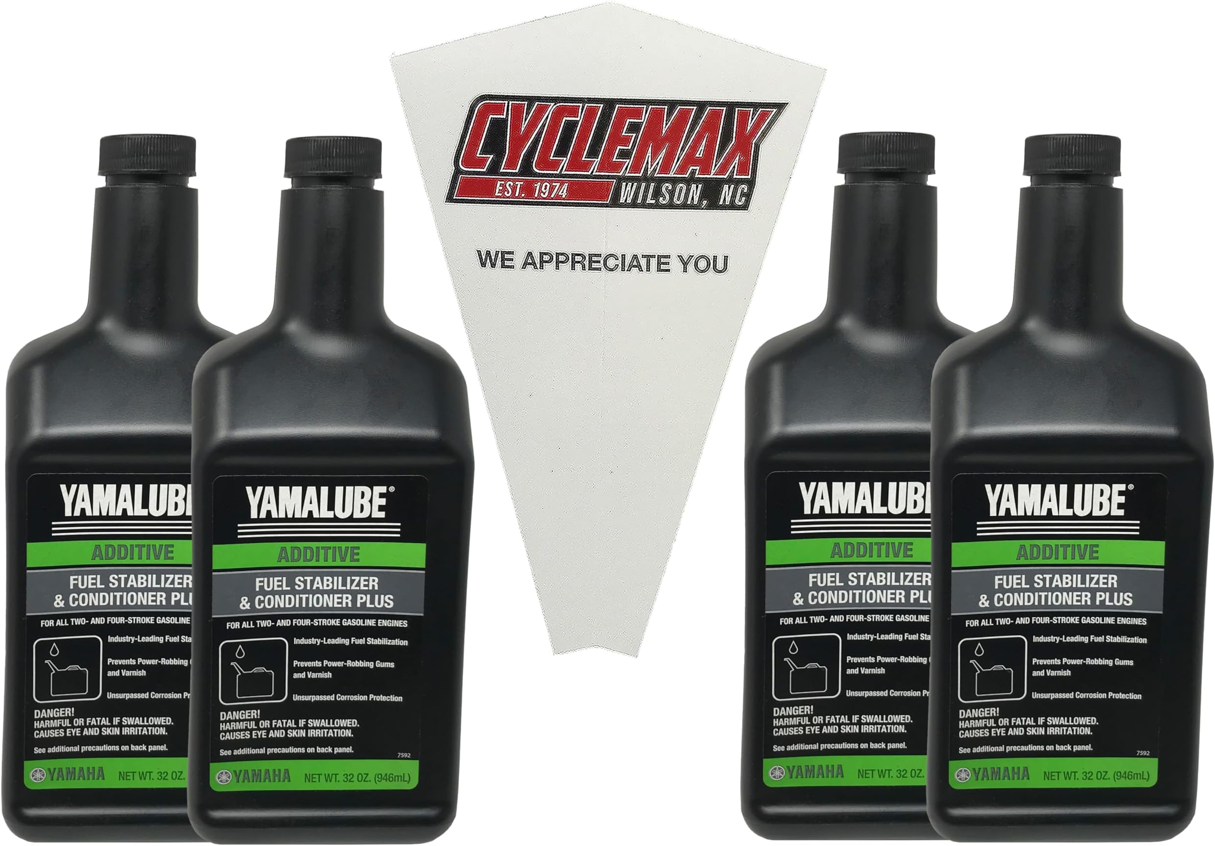 Amazon.com: Cyclemax Four Pack compatible with Yamaha Fuel Stabilizer ...
