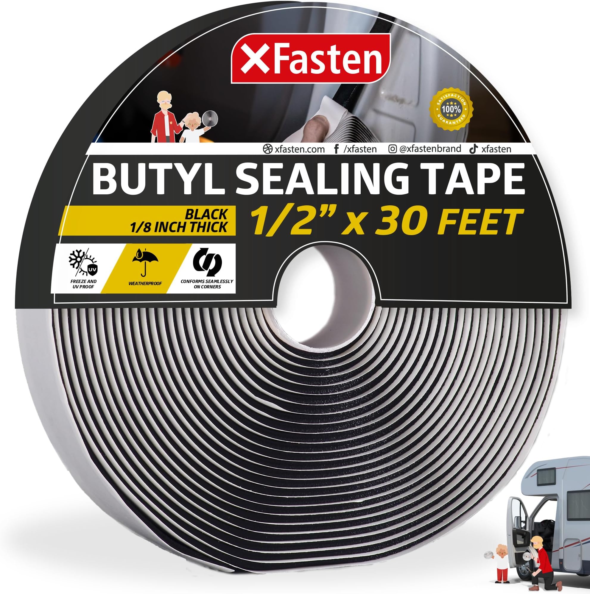 Amazon.com: EZ Travel Collection Butyl Putty Tape Window Flange Tape ...