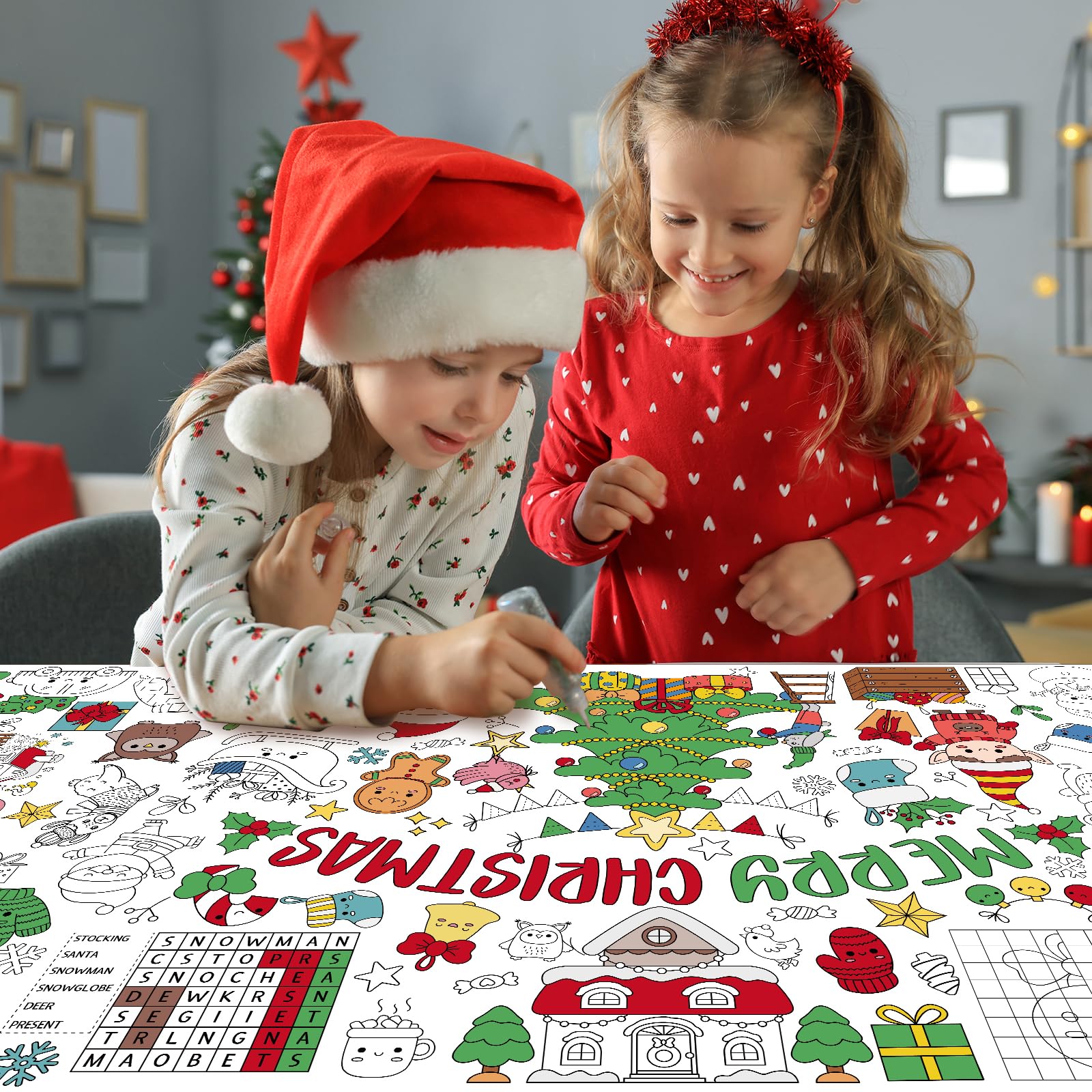 Giant Word Search Poster GIANT Christmas Coloring Poster, Large ...
