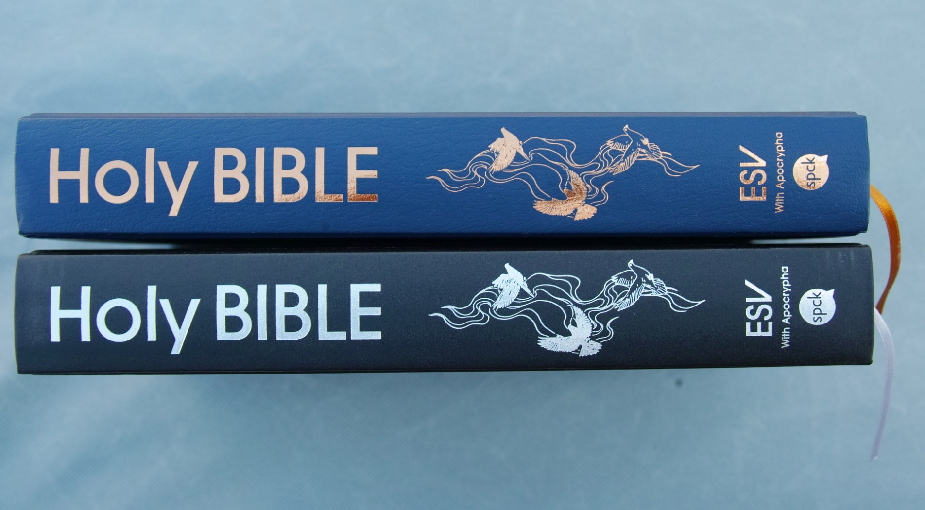 Holy Bible with Apocrypha, Anglicized ESV Deluxe Leatherette Midnight ...