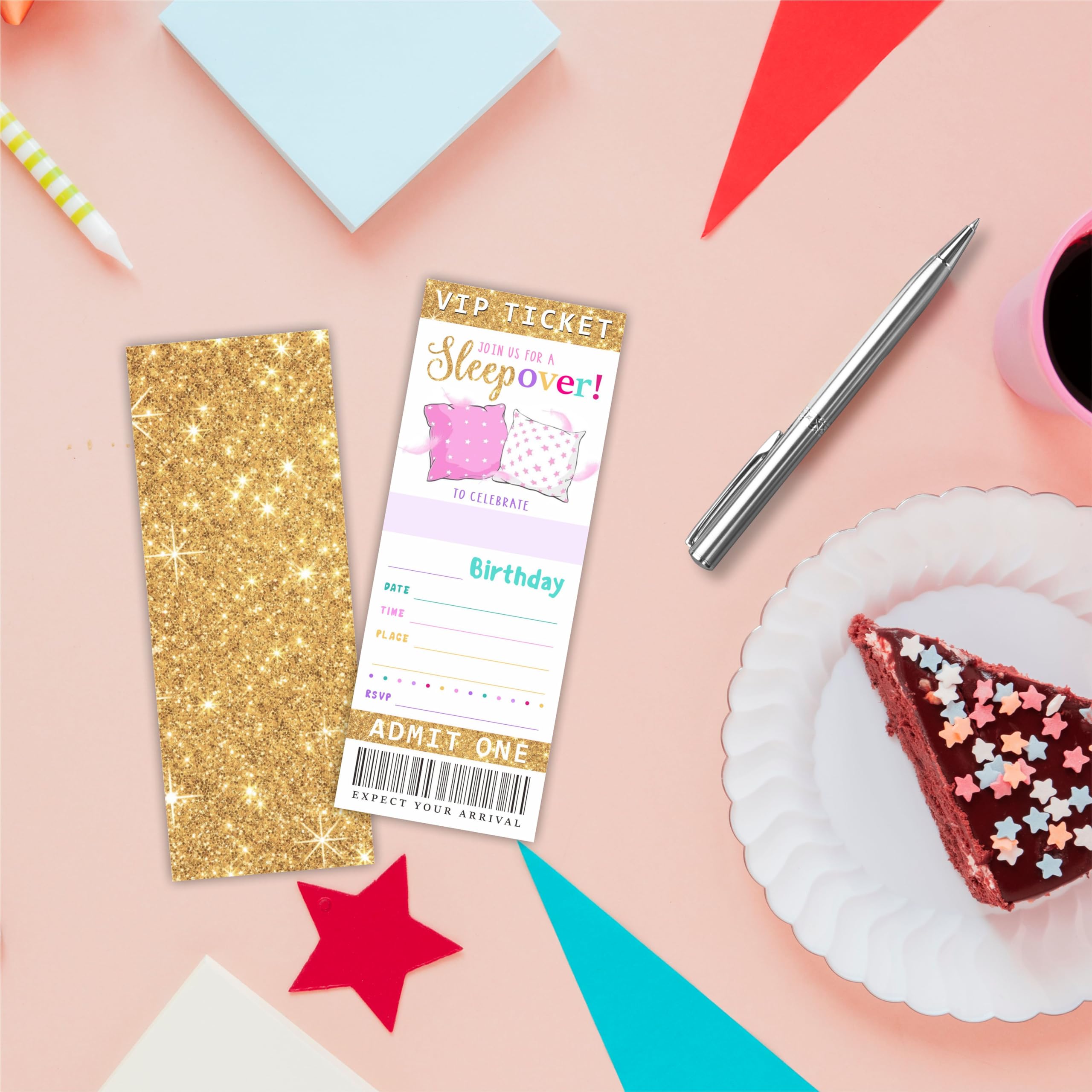 Sleep Over Invitations Birthday Vip