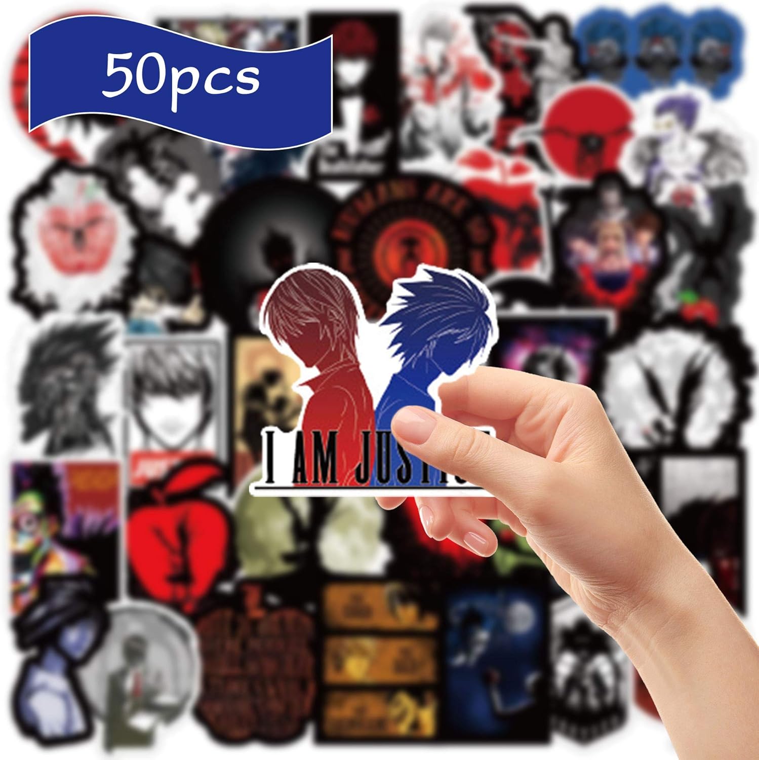 50 pcs Death Note Stickers, Anime Stickers, Durable Waterproof Stickers ...