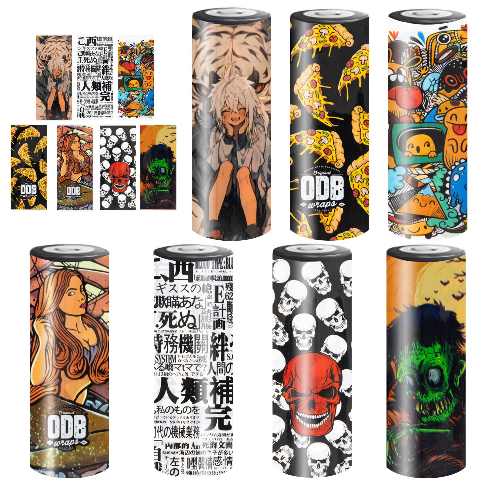 21 Pieces 18650 Battery Protective Sleeves, 18650 Battery Heat Shrink ...