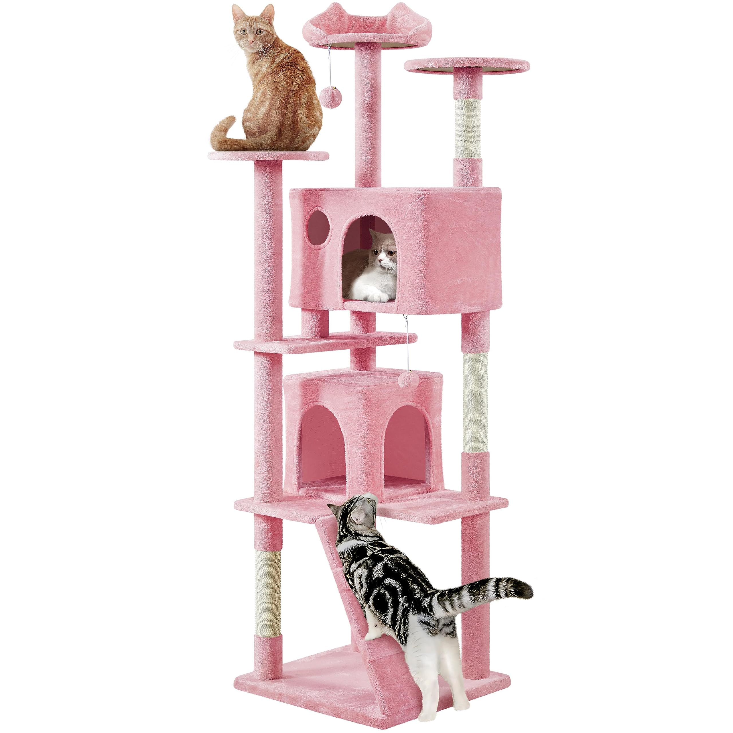 Snapklik.com : XL Cat Tree, 80in Multi-Level Cat Tower w/Cat Scratching ...
