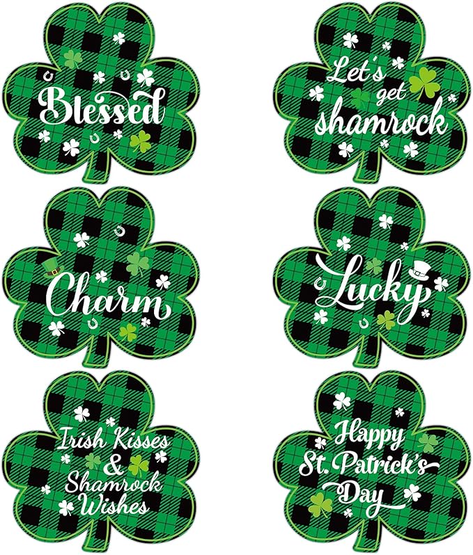 Amazon.com: OBUSATT St. Patrick's Day Plastic Placemats Set of 6 ...