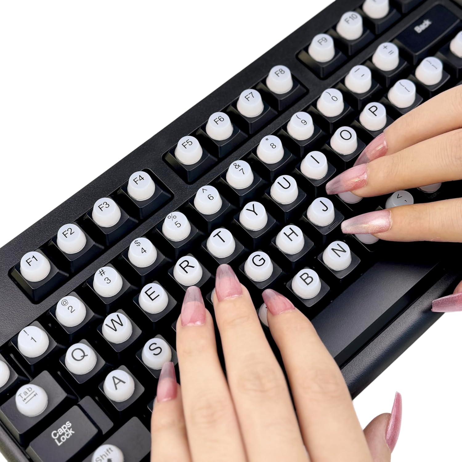 Amazon.com: Raised Keyboard Stickers for Long Nails with Letters, Soft ...
