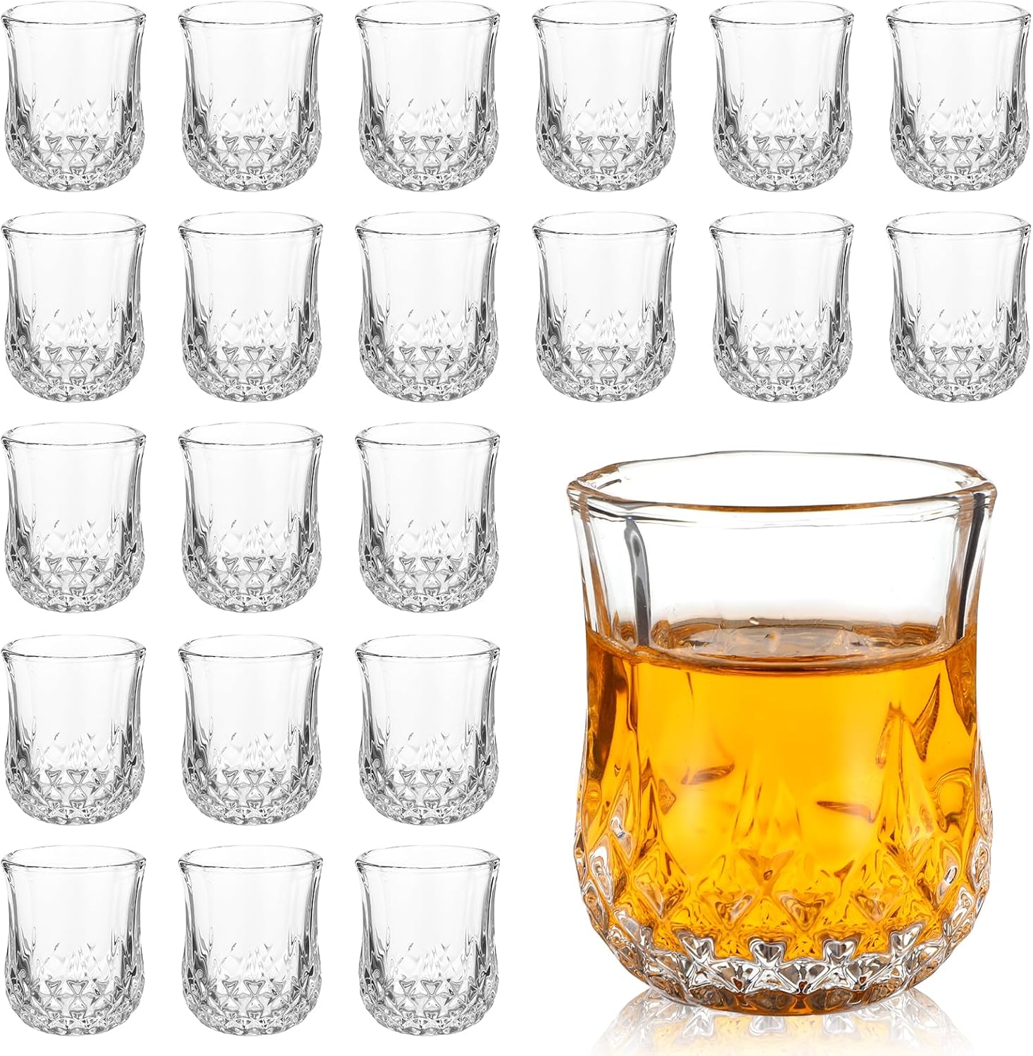 Amazon.com: mekueeex 24 Pcs Shot Glasses 1.5oz Small Mini Shot Glasses ...