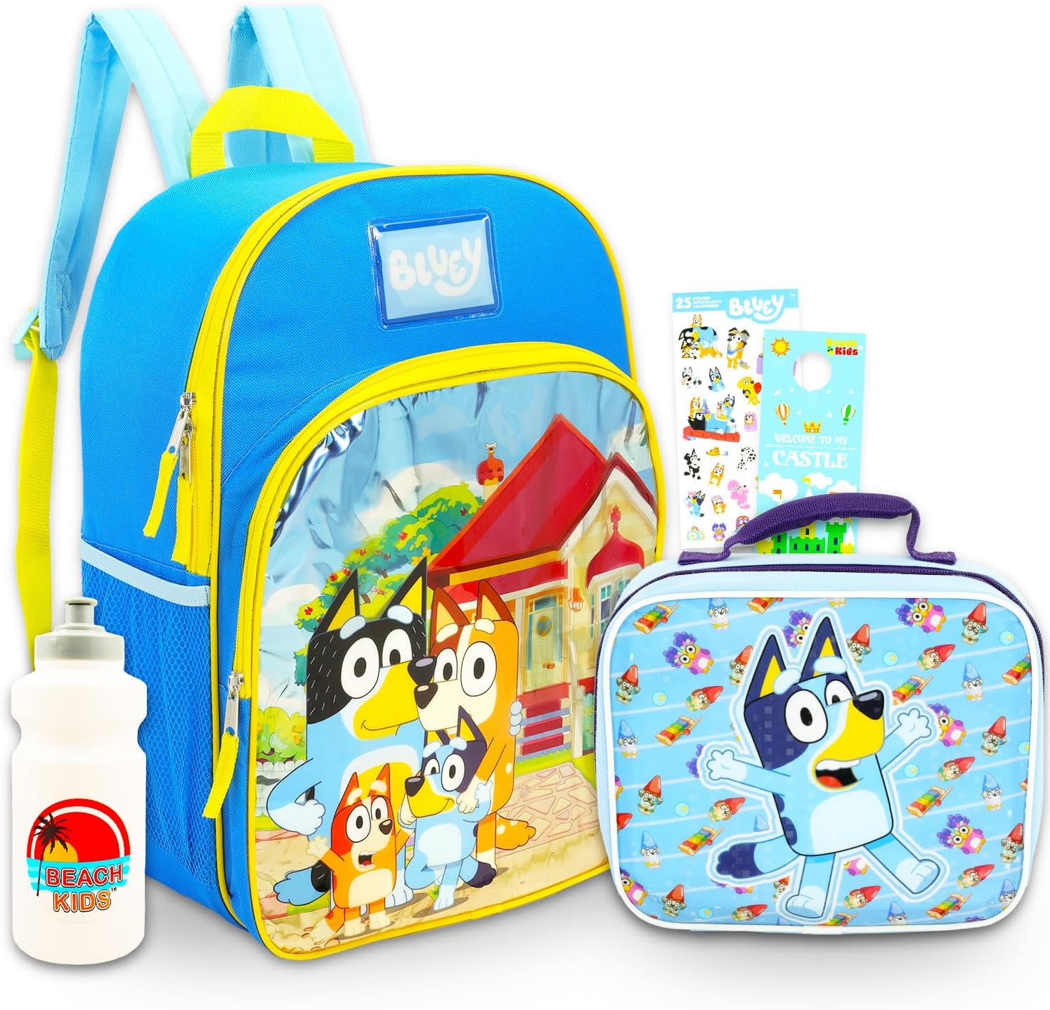 Amazon.com | Bluey Backpack & Lunch Box Set - Bundle with Bluey and ...