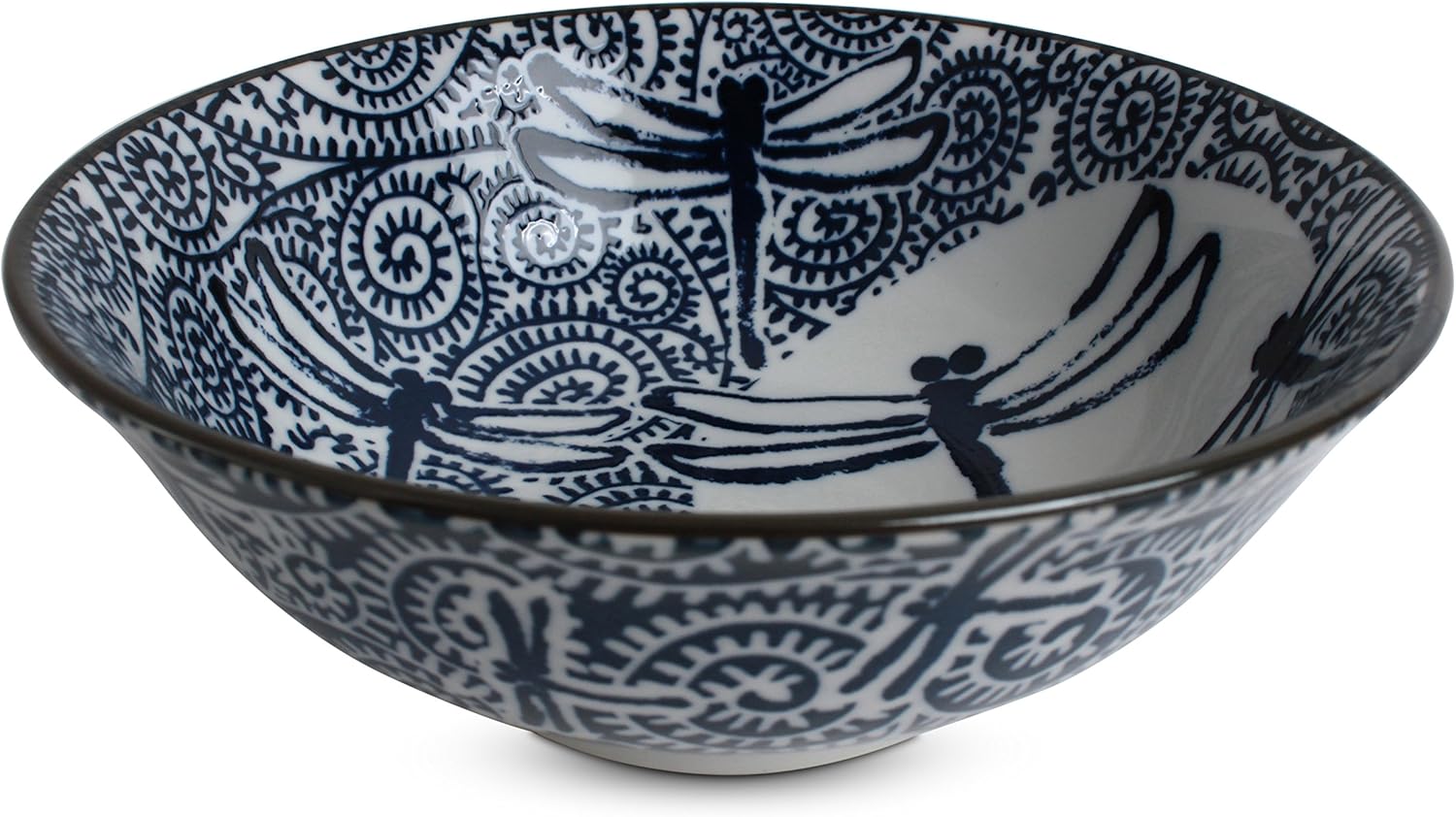 Amazon.com | Mino ware Ramen Noodle Donburi Bowl Dragonfly made in ...
