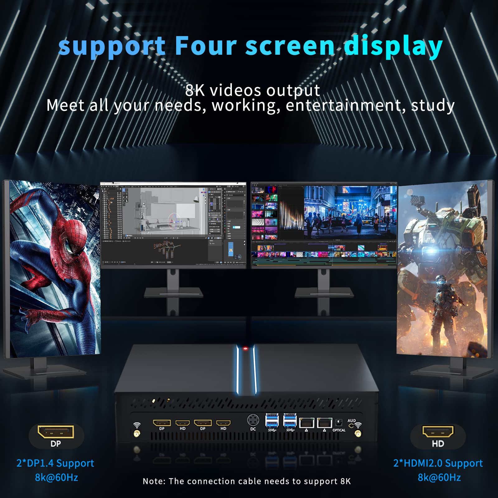 Snapklik.com : Mini PC Gaming, Small Desktop Computer Core i9-12900F ...