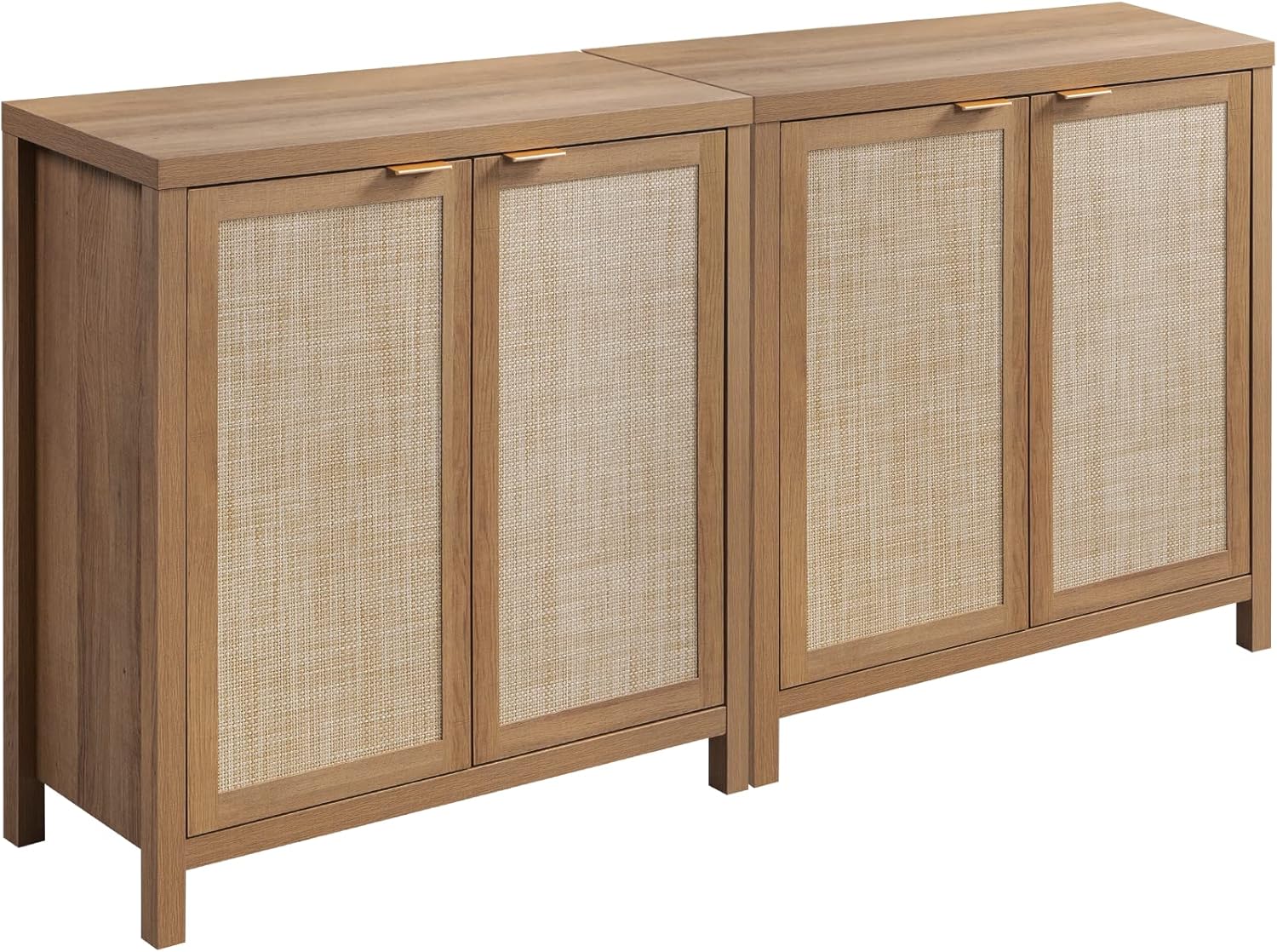Amazon.com - SICOTAS Rattan Sideboard Buffet Cabinet Set of 2 ...