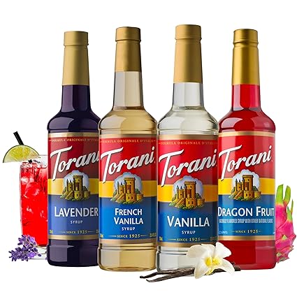 Amazon.com: Torani Syrup Variety Packs, Beyond Basic, 25.4 fl oz Bottle ...