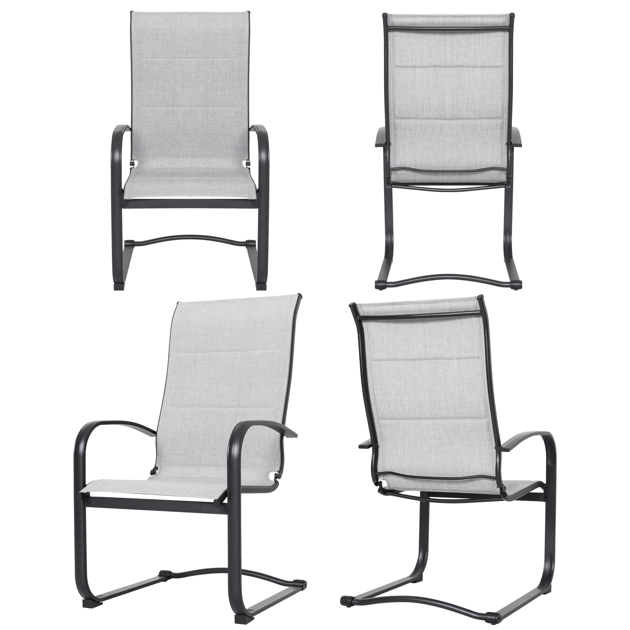 Amazon.com: NUU GARDEN Patio Chairs Set of 4, All Weather Outdoor ...