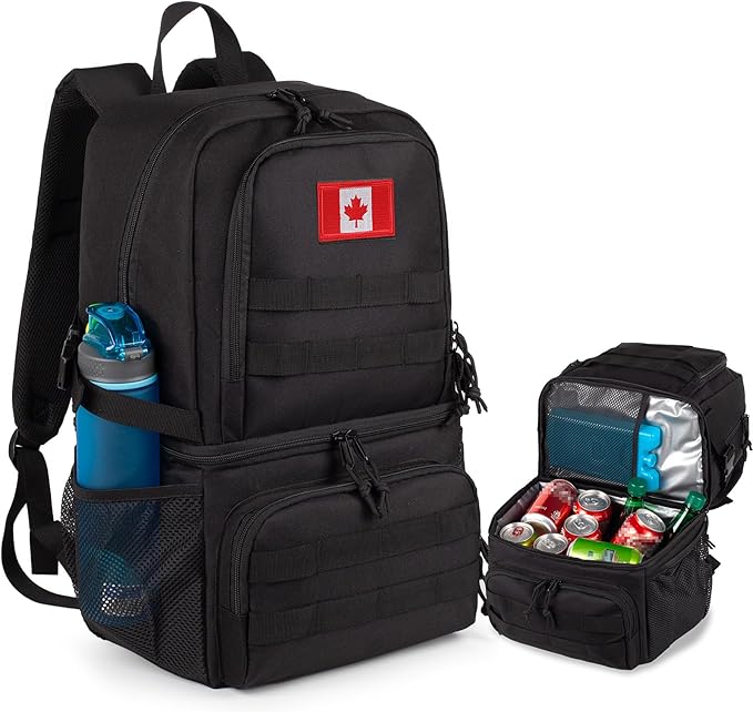 Tactical Double Deck Cooler Backpack for Men,Large Lunch Backpack with ...