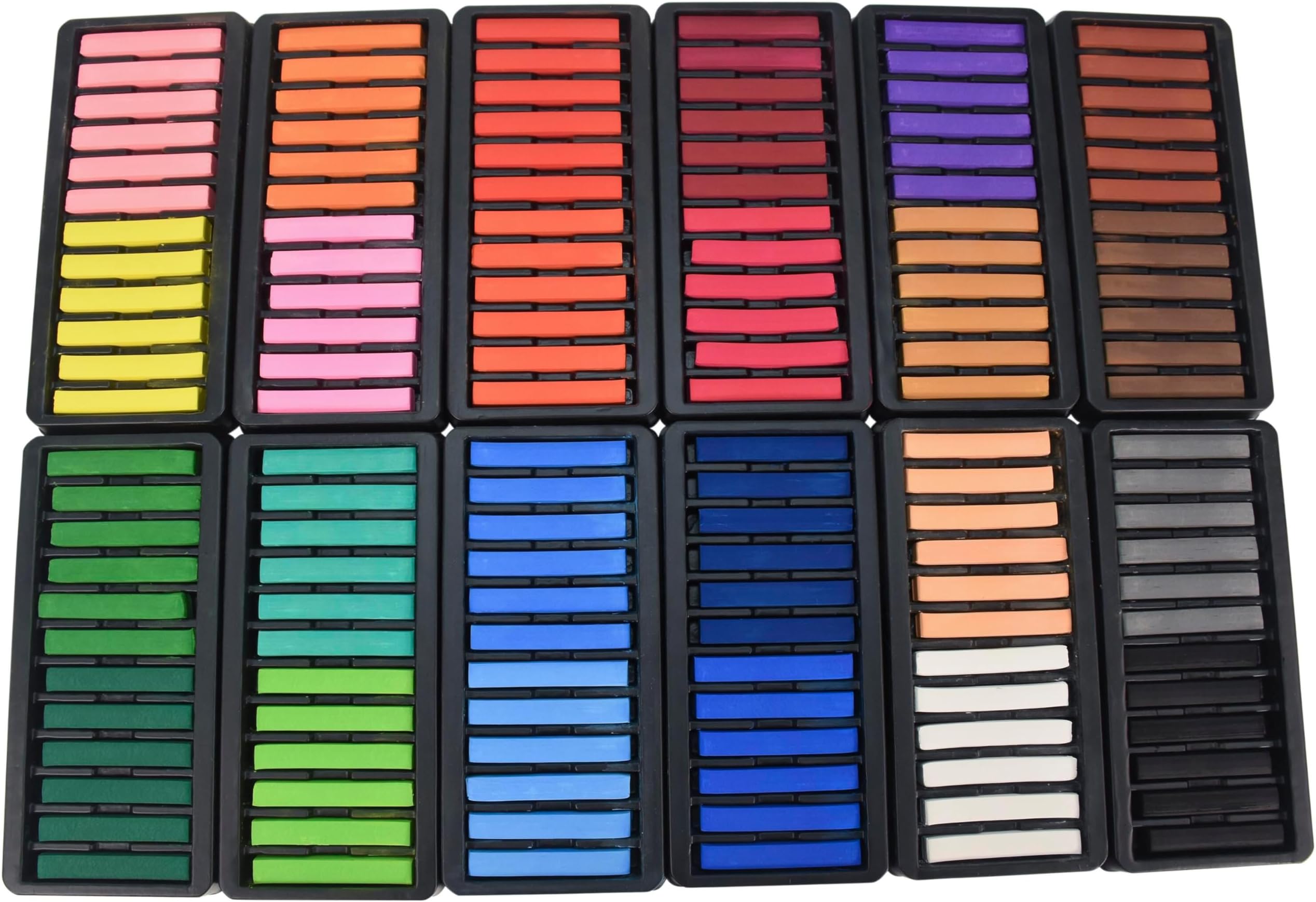 Amazon.com : School Smart Square Chalk Pastels, Assorted Colors, Set of ...