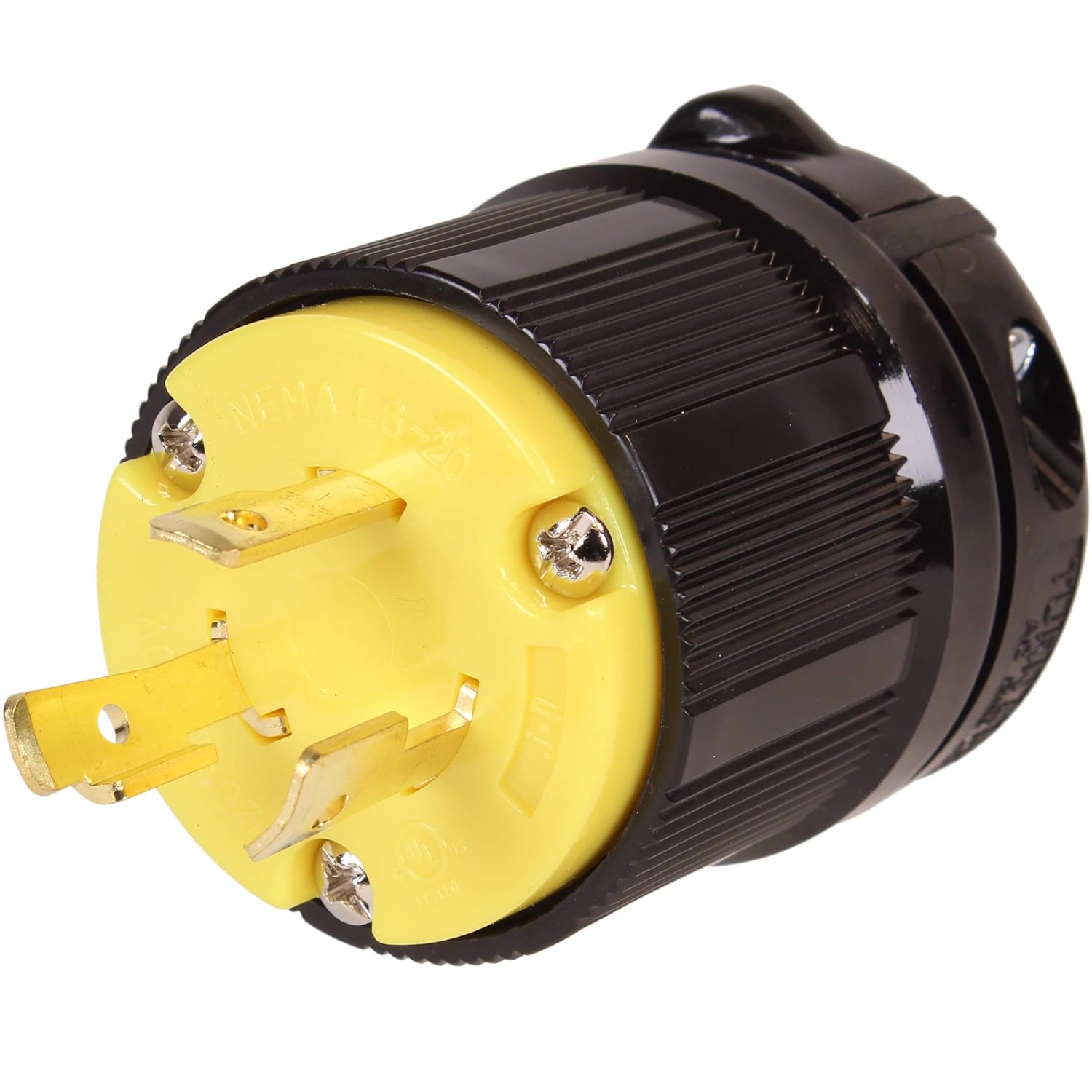 Journeyman-Pro NEMA L6-20P 20 Amp, 250 Volt, 2P, 3W, Locking Male Plug ...