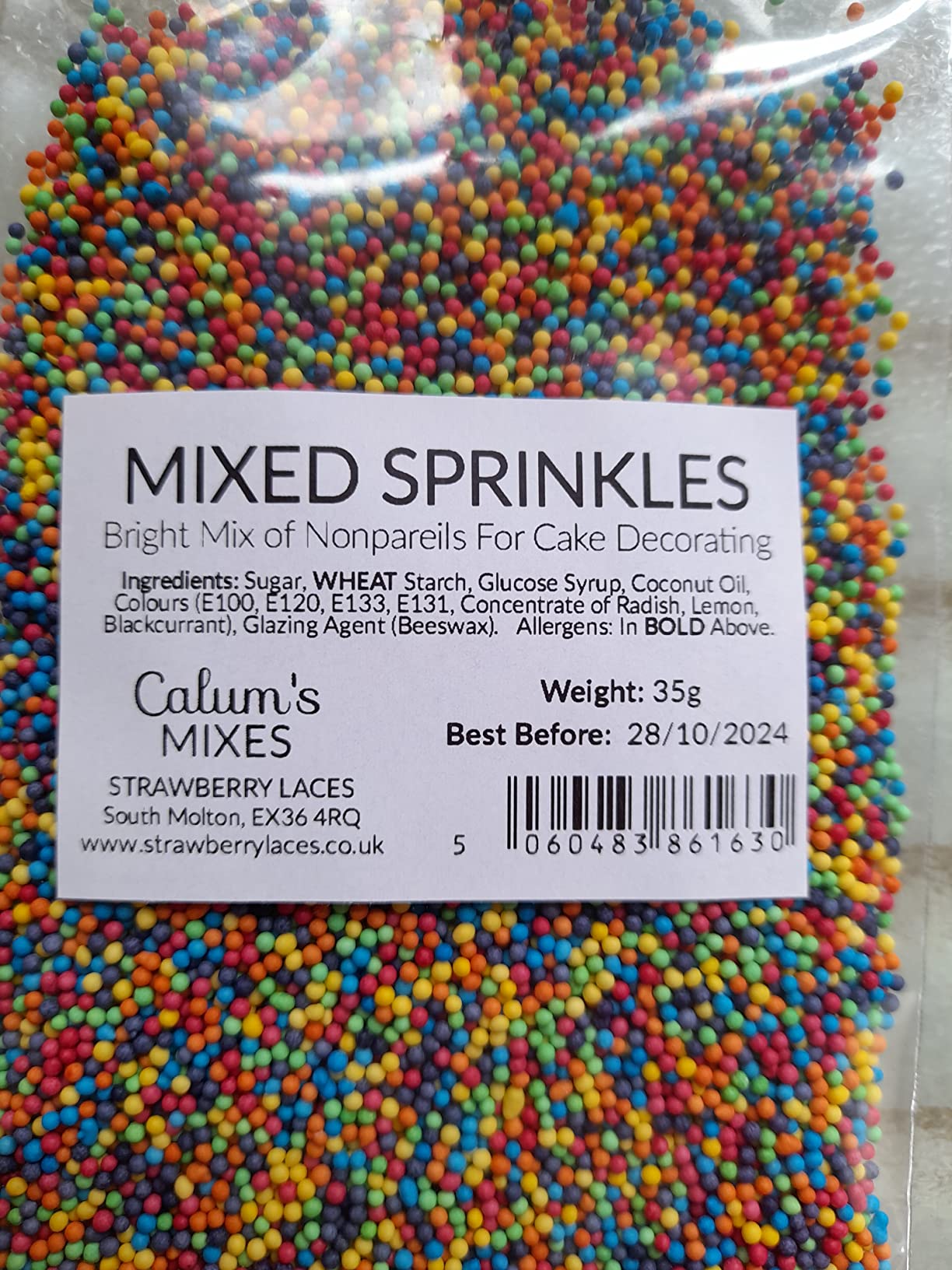 Bright Mixed Sprinkles - 35g Multi-Coloured Hundreds & Thousands Cake ...