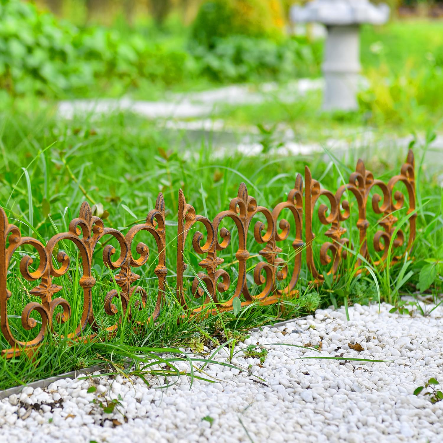 Bordes De Valla De Jardín De Hierro Forjado