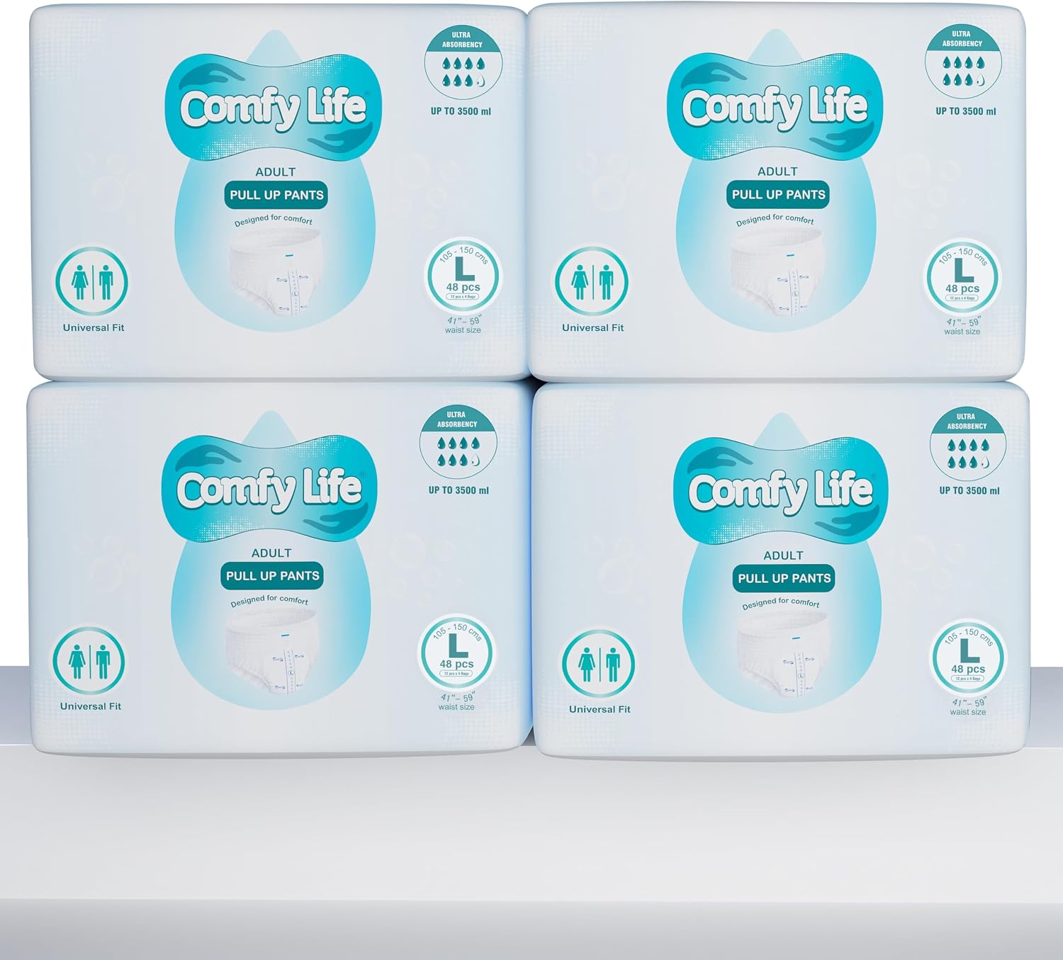 Comfy Life Premium Adult Incontinence Pull Up Diaper Pants 12 Pack High ...