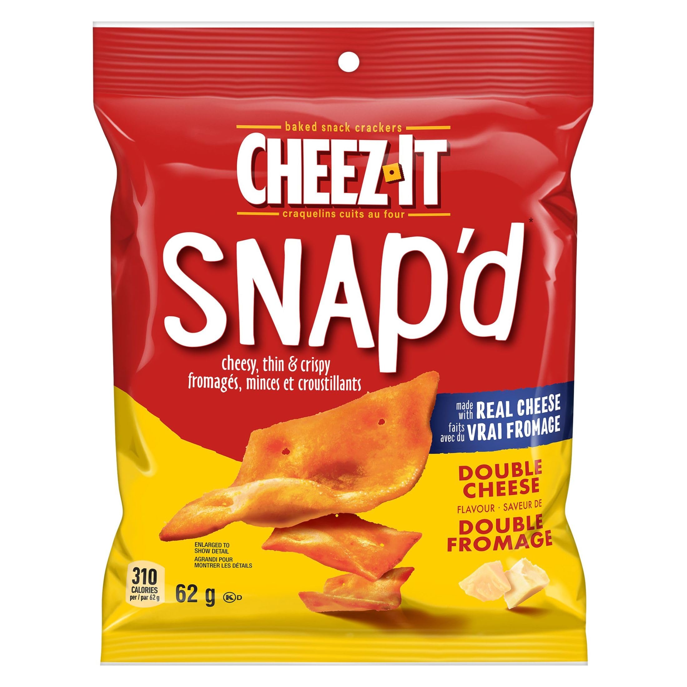 Cheez-It Crackers, Snap'd Double Cheese 62g (6 count) : Amazon.ca ...