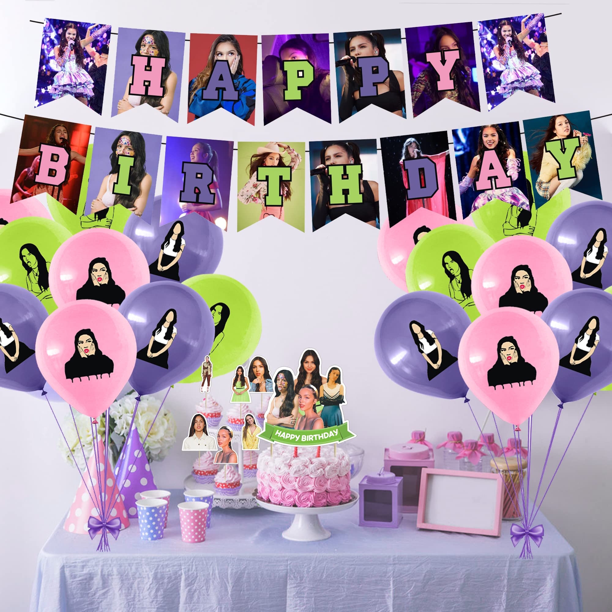 Singer Party Decorations Set, Olivia Singer Rodrigo Theme Birthday ...
